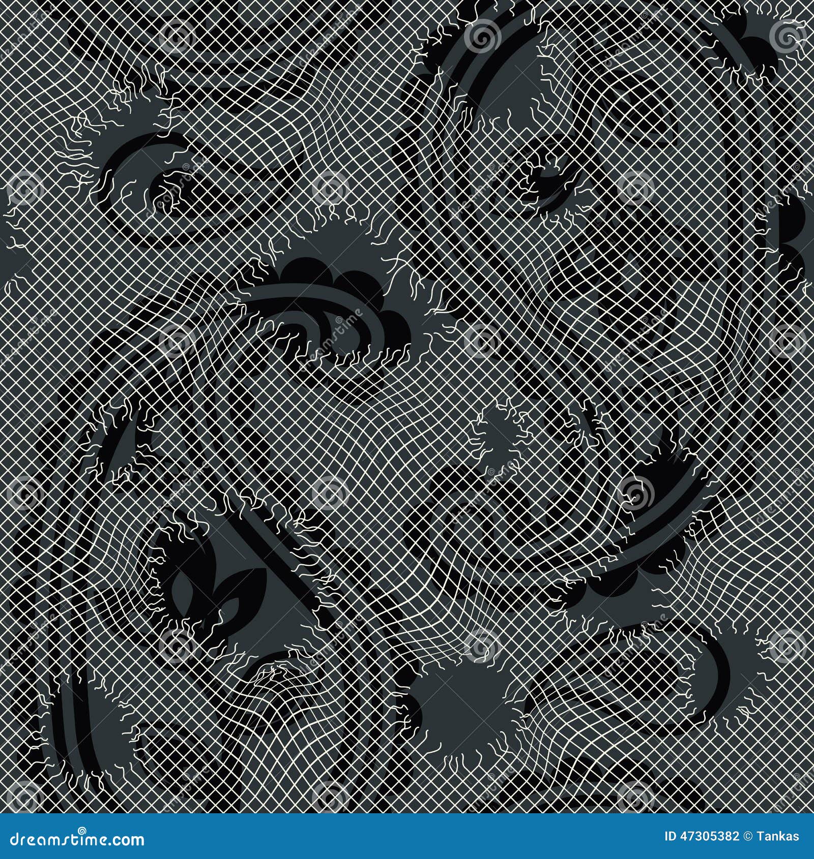 Torn Mesh on Dark Background. Stock Vector - Illustration of worn ...