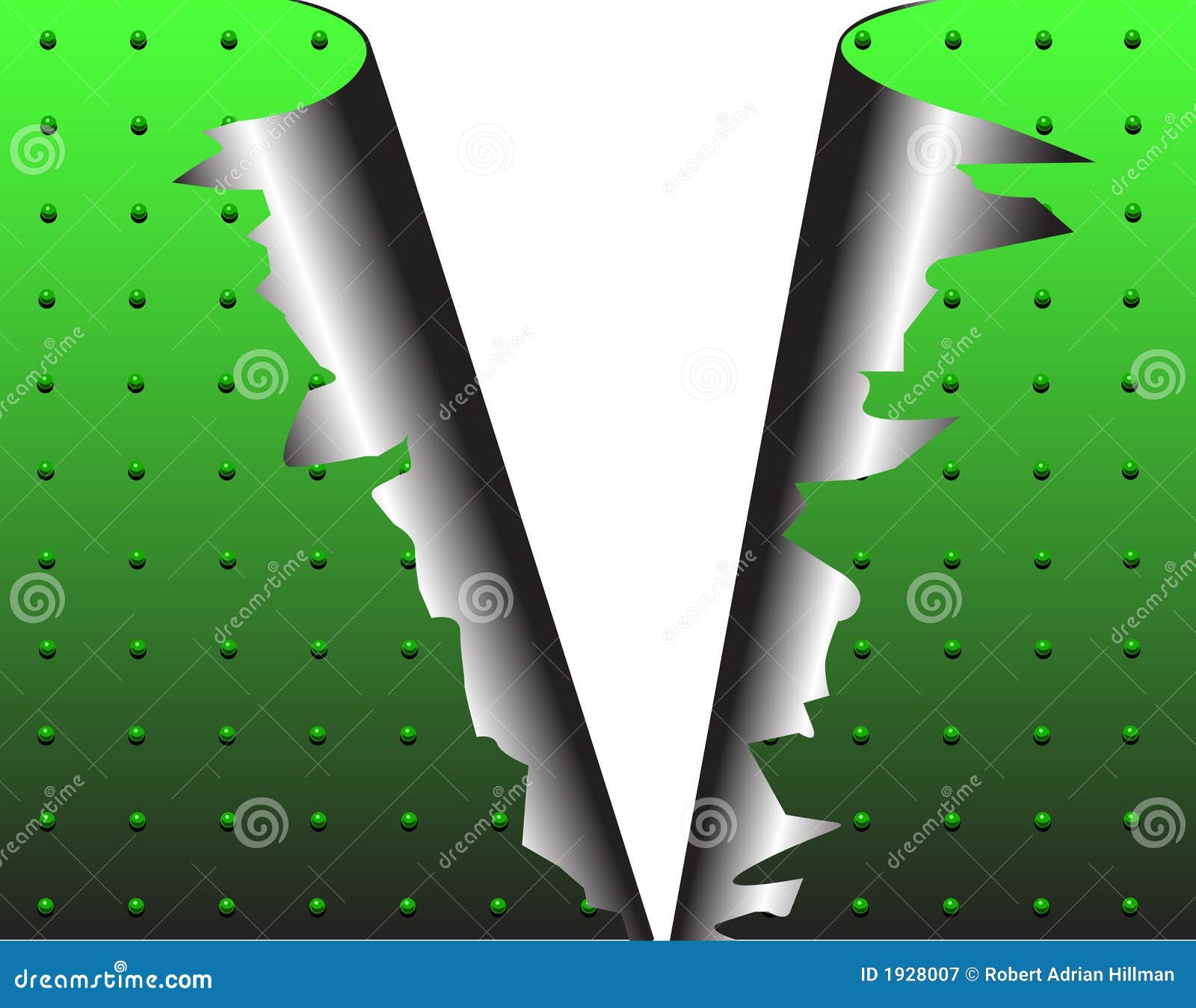 Torn metal stock vector. Illustration of rivet, backdrop - 1928007