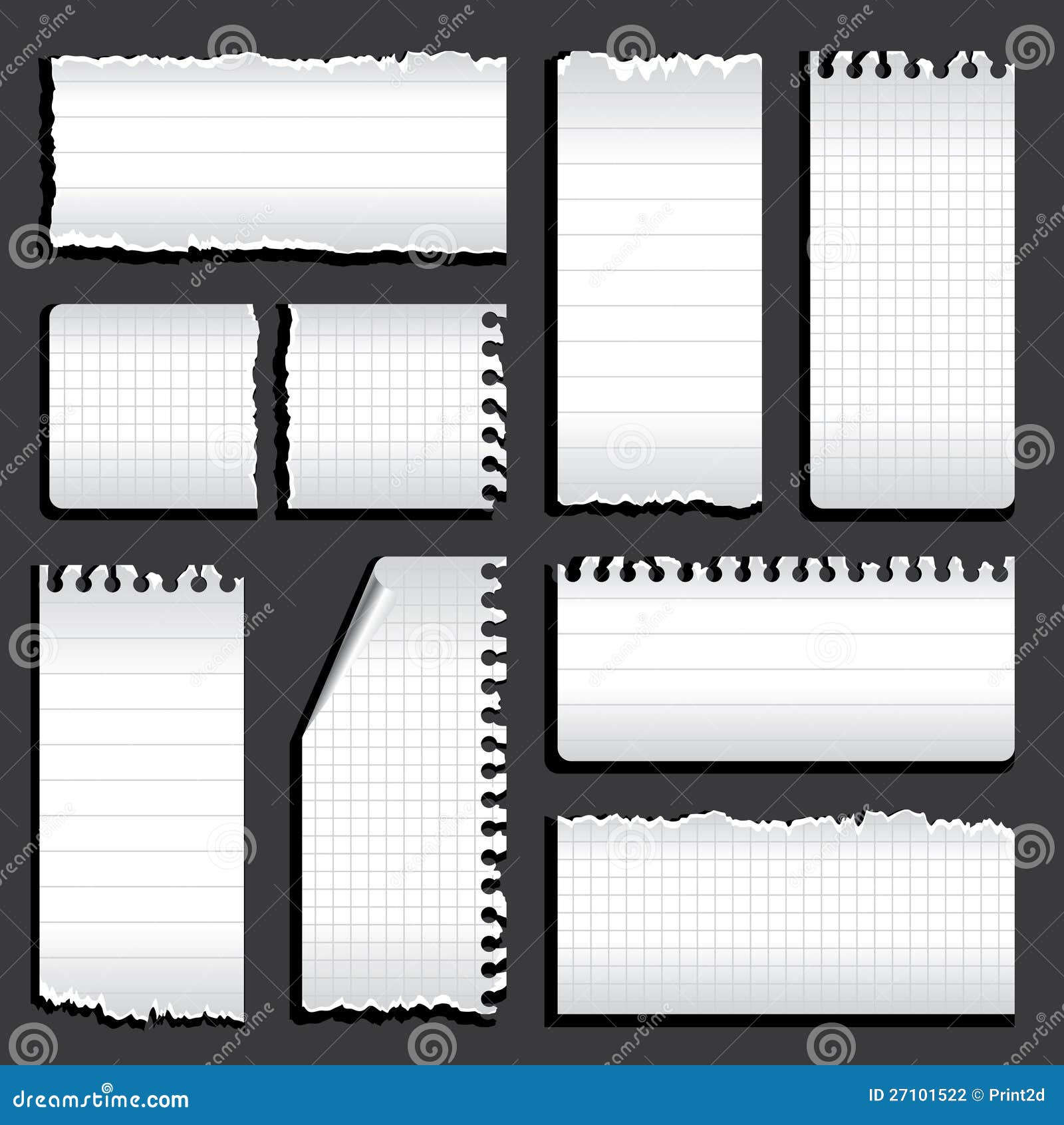 Torn notebook stock vector. Illustration of torn, ripped - 27101522