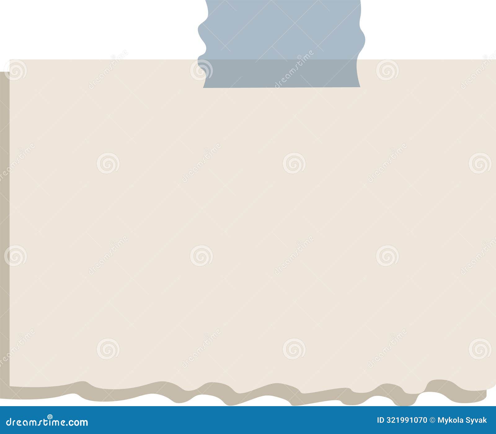Torn Notepad Paper stock vector. Illustration of isolated - 321991070