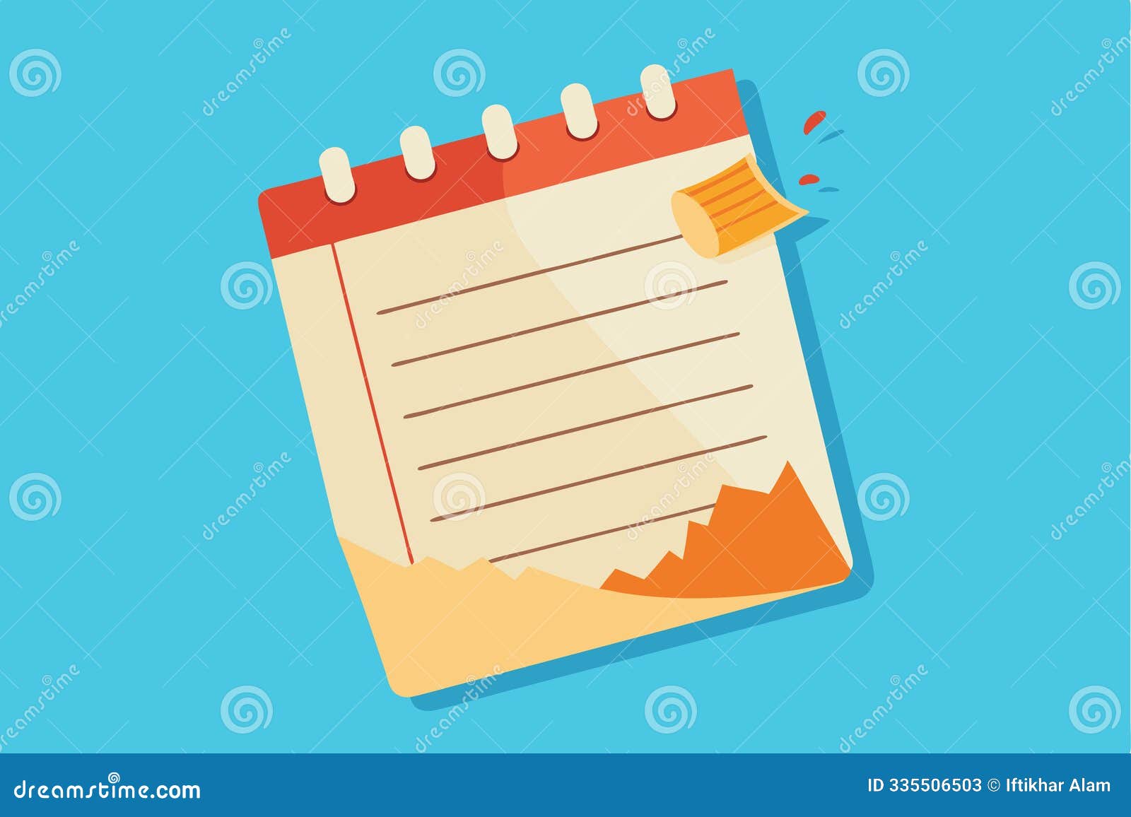 A Torn Notepad Sheet Featuring an Important Reminder is on a Vibrant ...