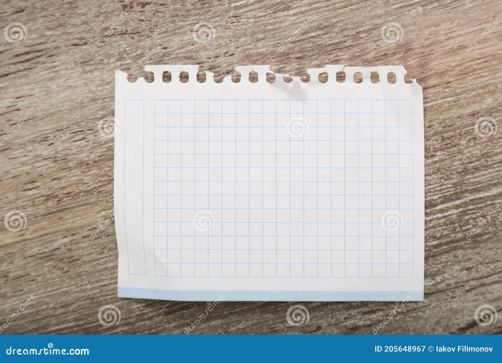 Torn-off sheet of notebook stock image. Image of page - 205648967