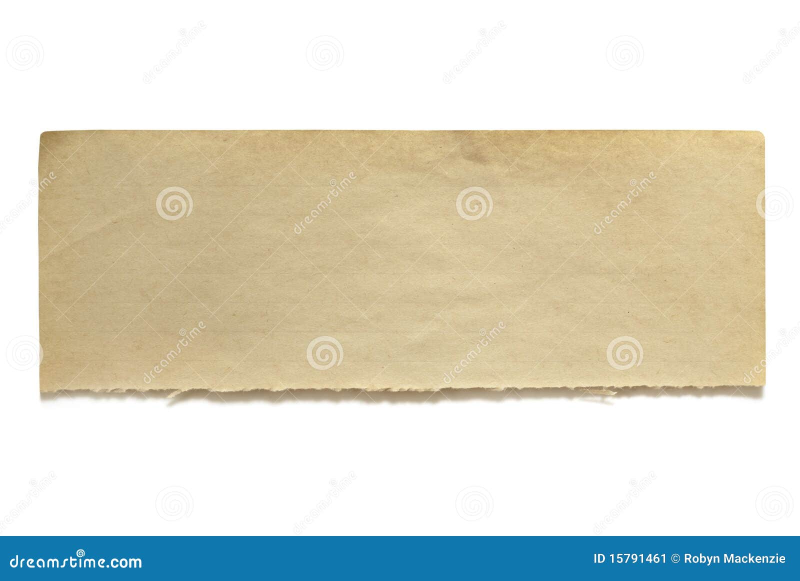 Torn Old Notepaper Banner stock image. Image of paper - 15791461