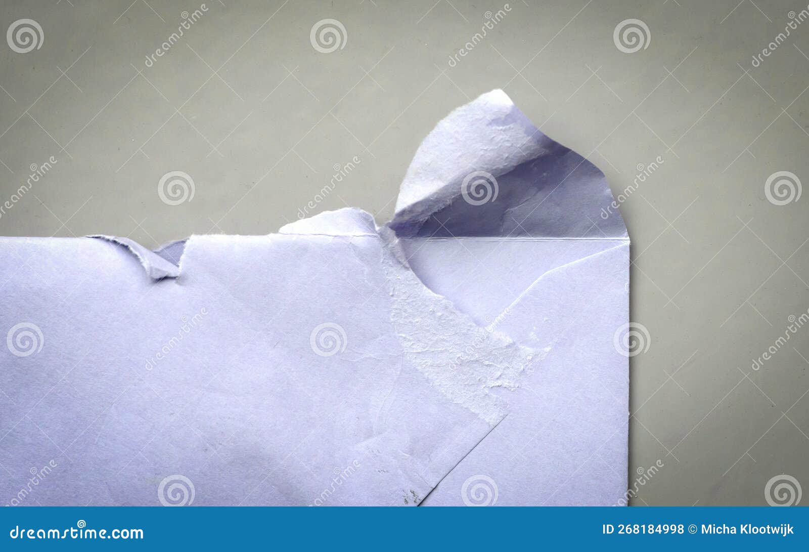 Torn Envelope on a Grey Background Stock Photo - Image of letter ...