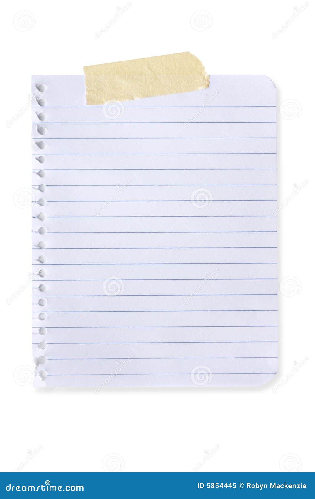 Torn Page (with Path) stock image. Image of isolated, white - 5854445