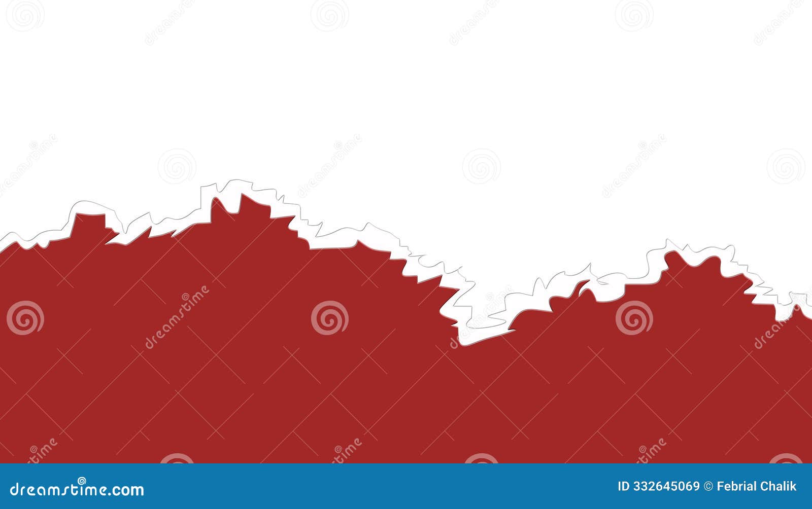 Torn Paper Abstract Wallpaper with Red and White Patterns on a White ...