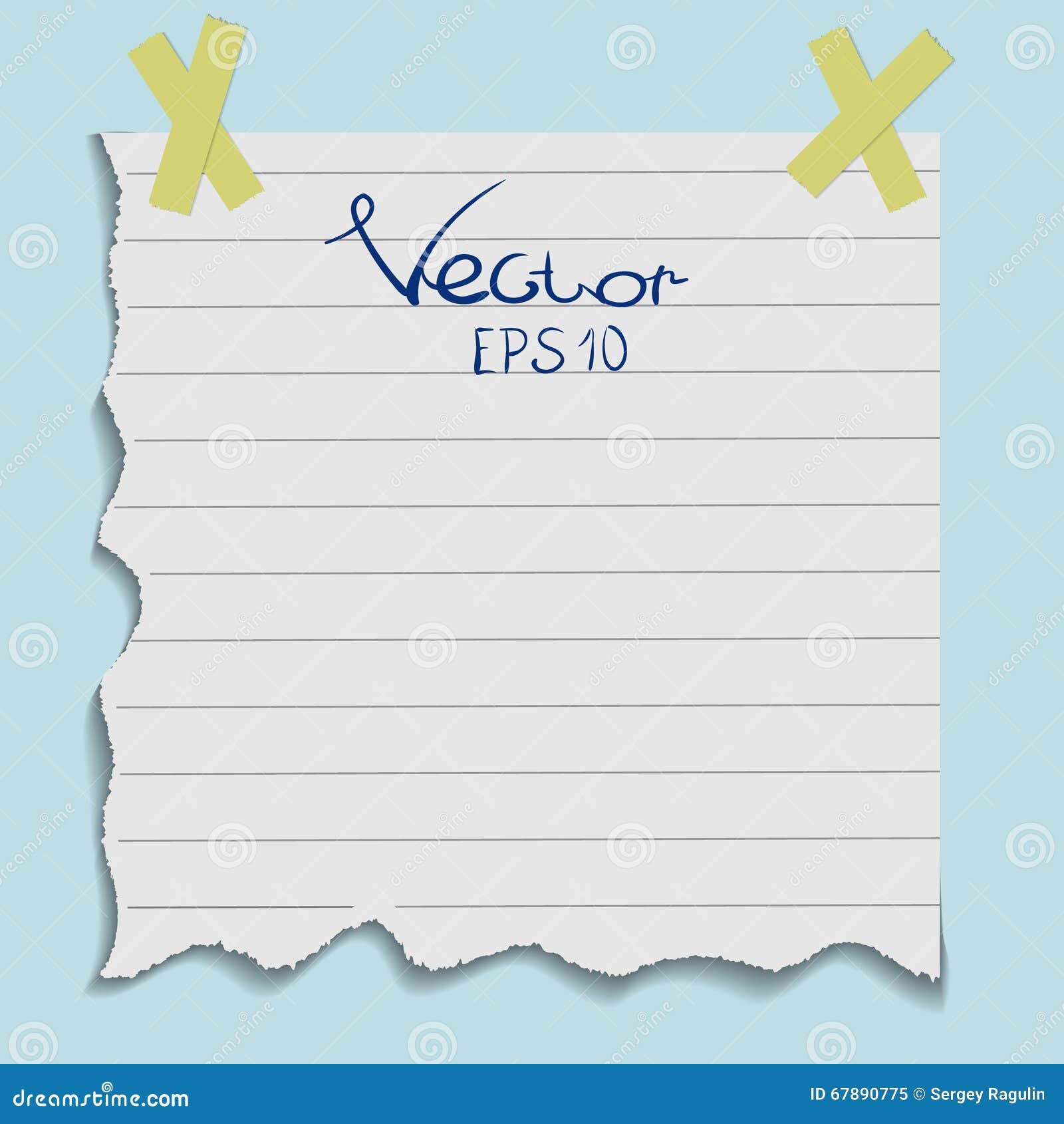 Torn paper stock vector. Illustration of single, paper - 67890775