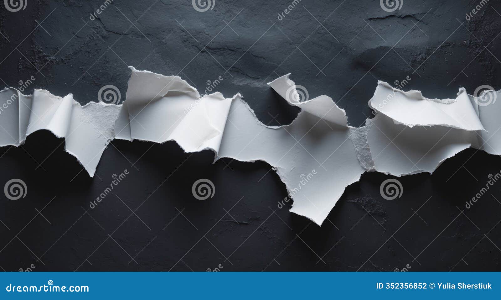 Torn Paper Background with Rip and Hole Effect on Dark Surface Stock ...