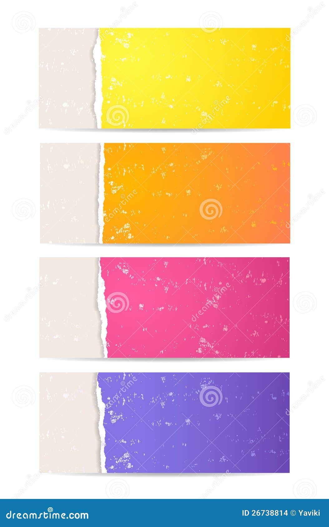 Torn paper banner set stock vector. Illustration of frame - 26738814