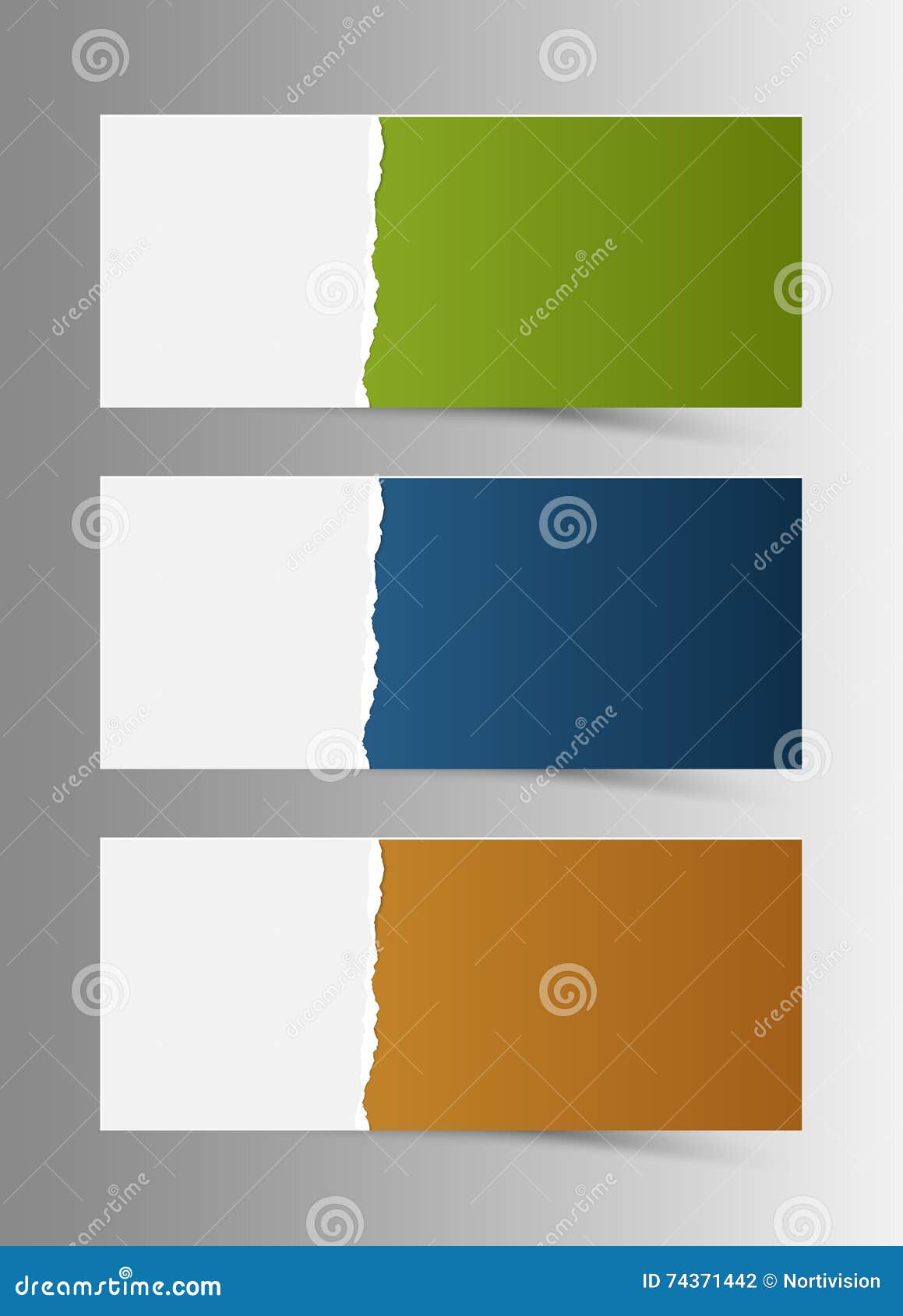 Torn paper banners stock vector. Illustration of choice - 74371442