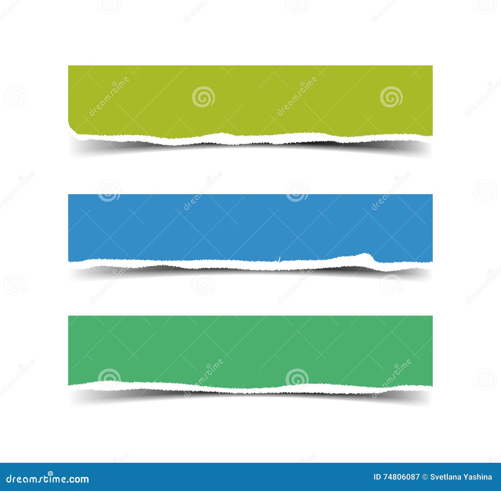 Torn paper banners stock vector. Illustration of cardboard - 74806087
