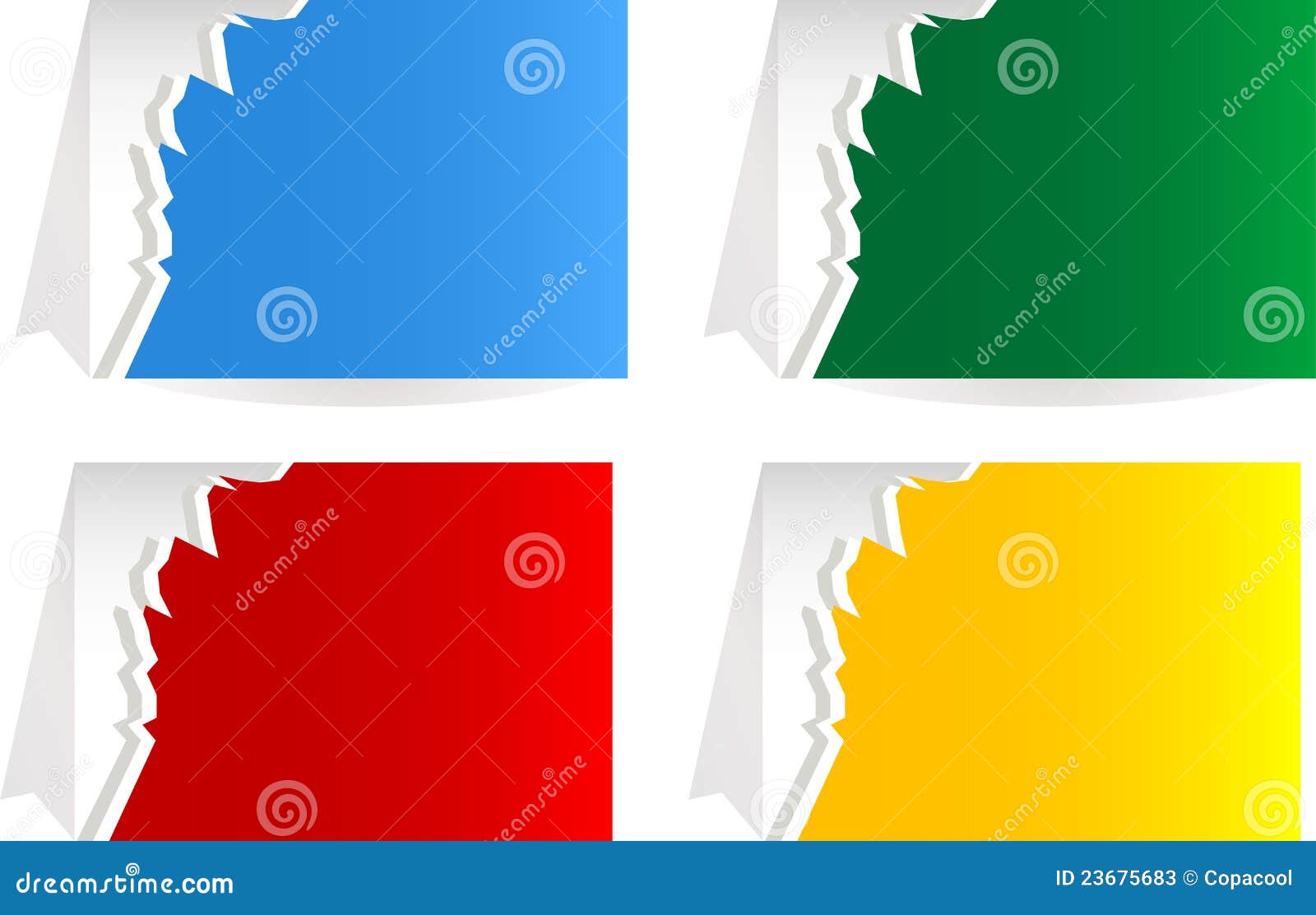 Torn paper banners set stock vector. Illustration of design - 23675683