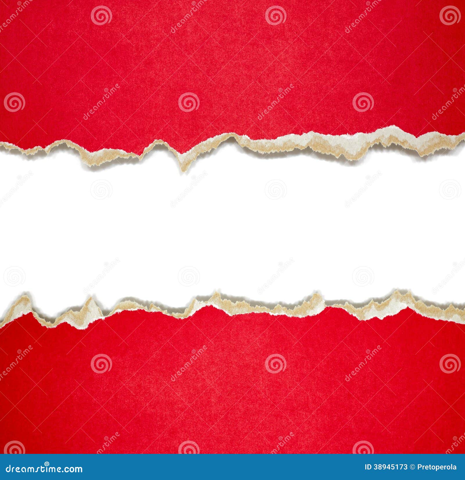 Torn Paper Borders On White Stock Photo - Image: 38945173