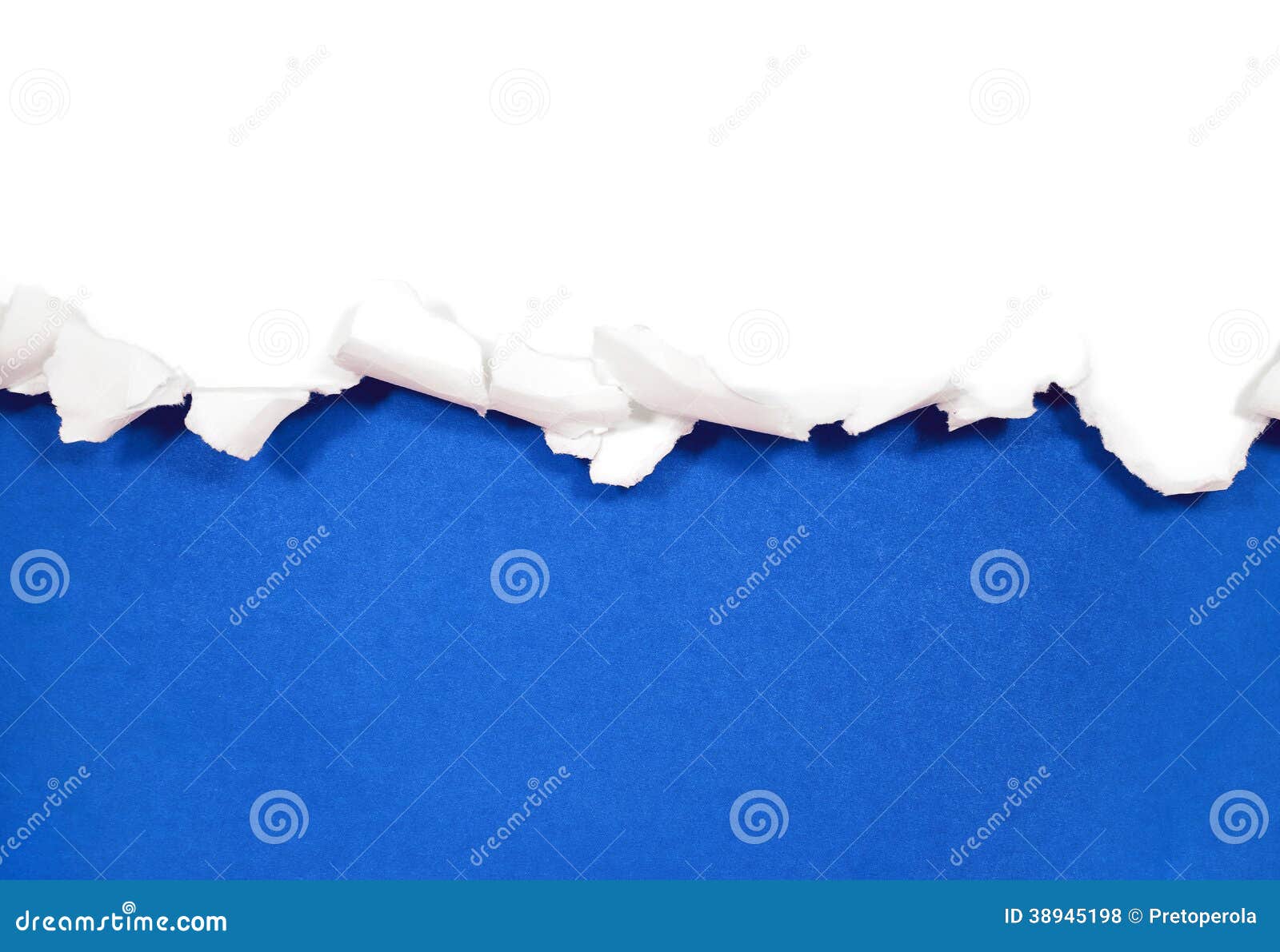 Torn Paper Borders On White Stock Photo - Image of parchment, blue ...