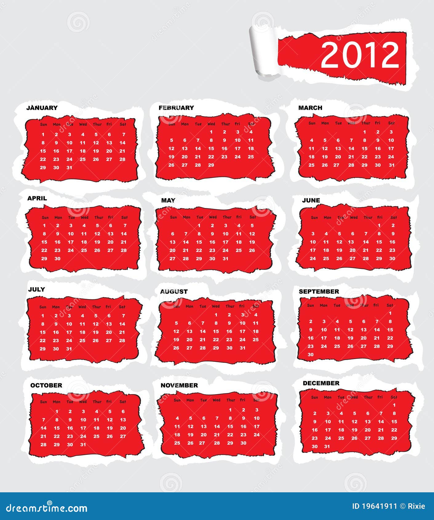 Torn paper calendar 2011 stock vector. Illustration of november - 19641911