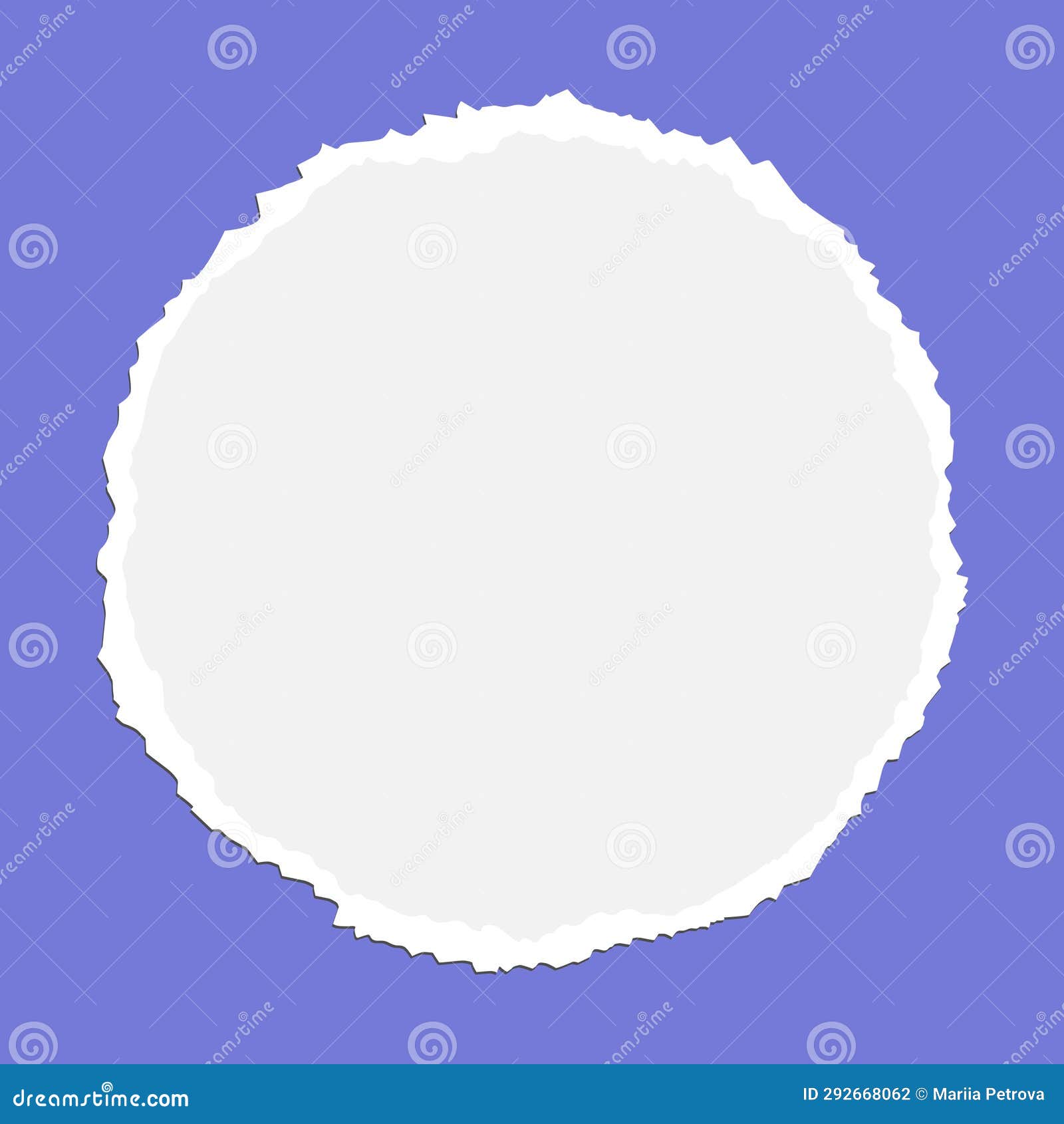 Torn Paper Circle Shape. Imitation of a Torn Paper Stock Illustration ...
