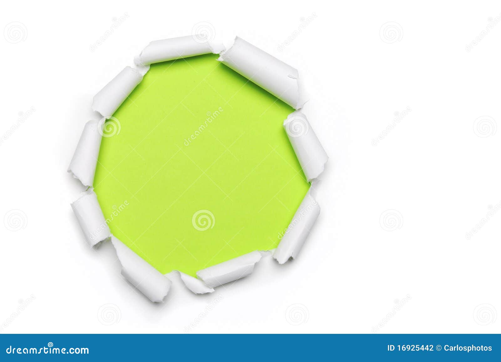 Torn Paper with Circlet S Shape Stock Photo - Image of green, worn ...