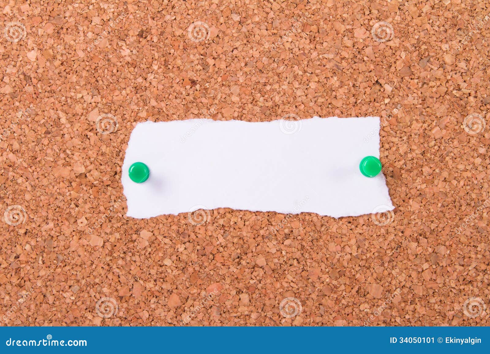 Torn Paper on Cork Board stock image. Image of notice - 34050101