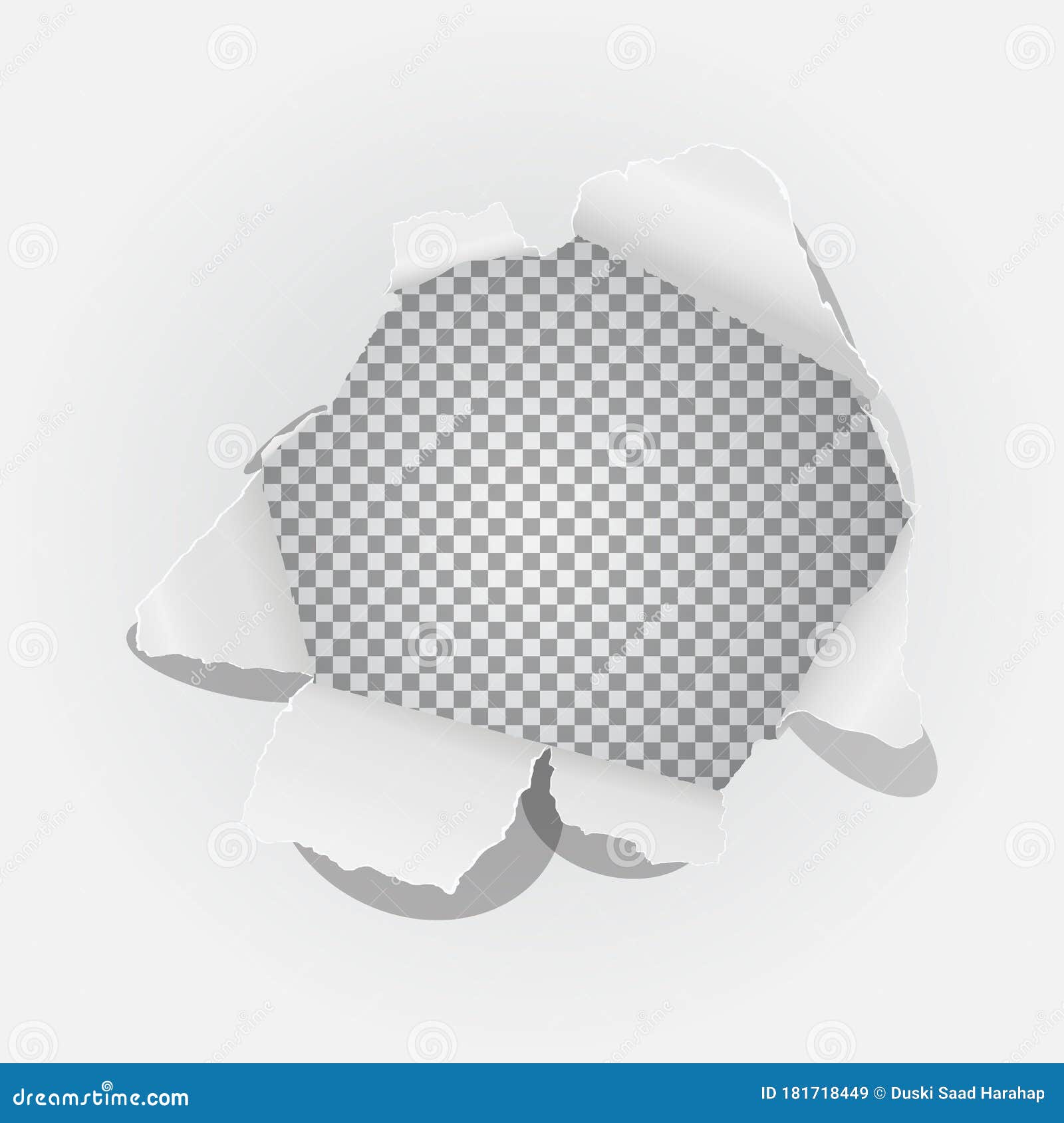 Torn Paper Cut Effect Isolated Background Stock Vector - Illustration ...