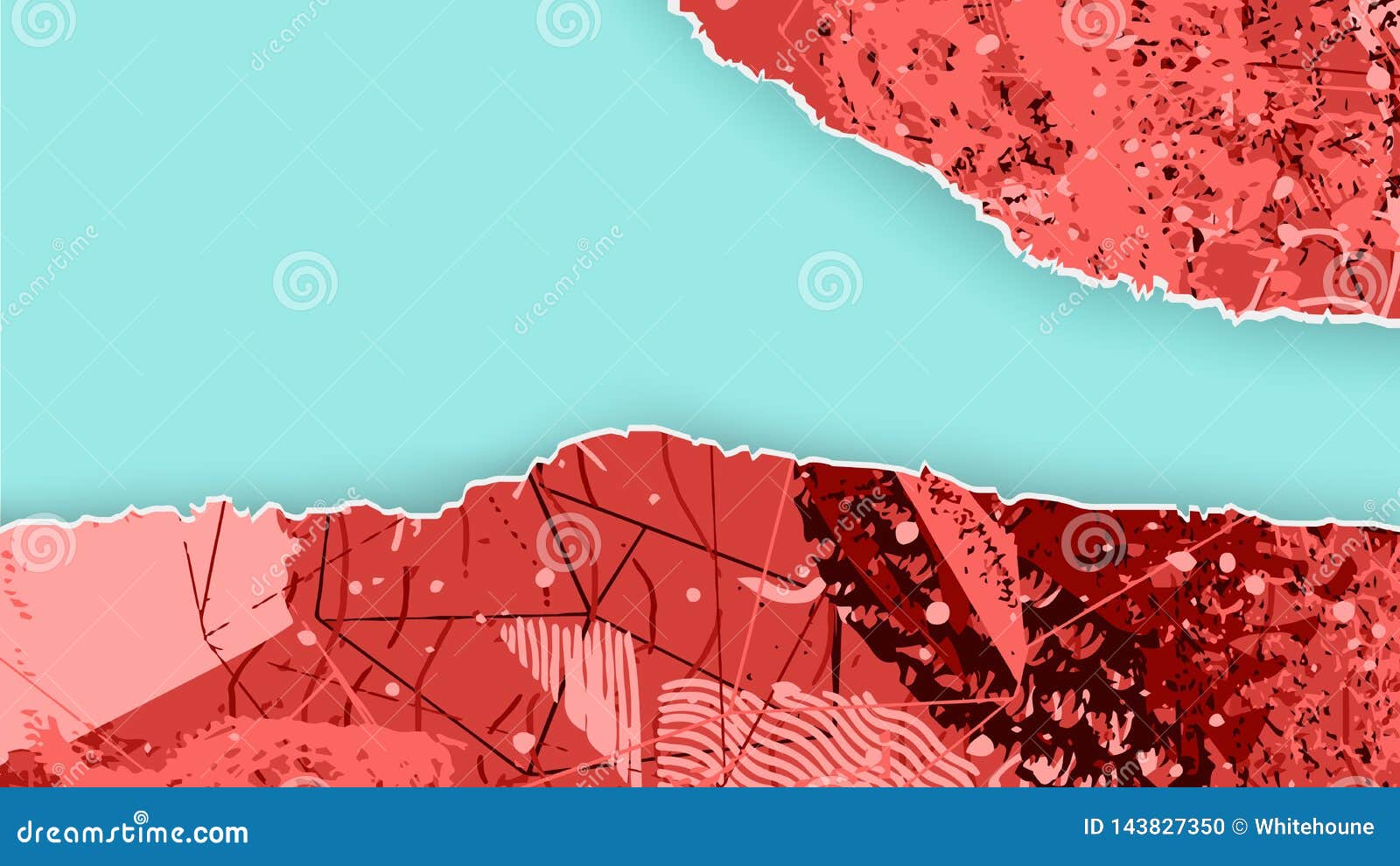 Torn Paper Decorative Design Template or Background Stock Vector ...