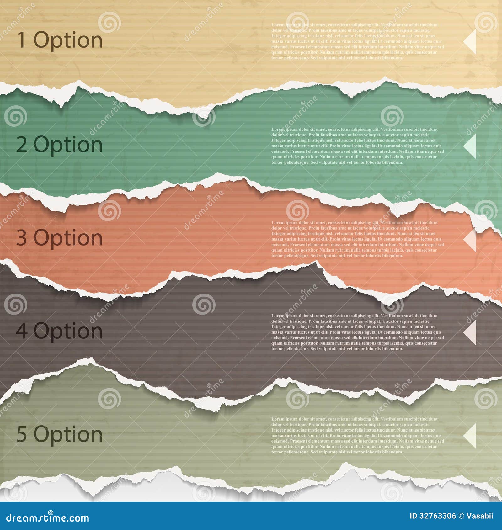 Torn Paper Edges For Background. Ripped Paper Texture. Cartoon Vector ...