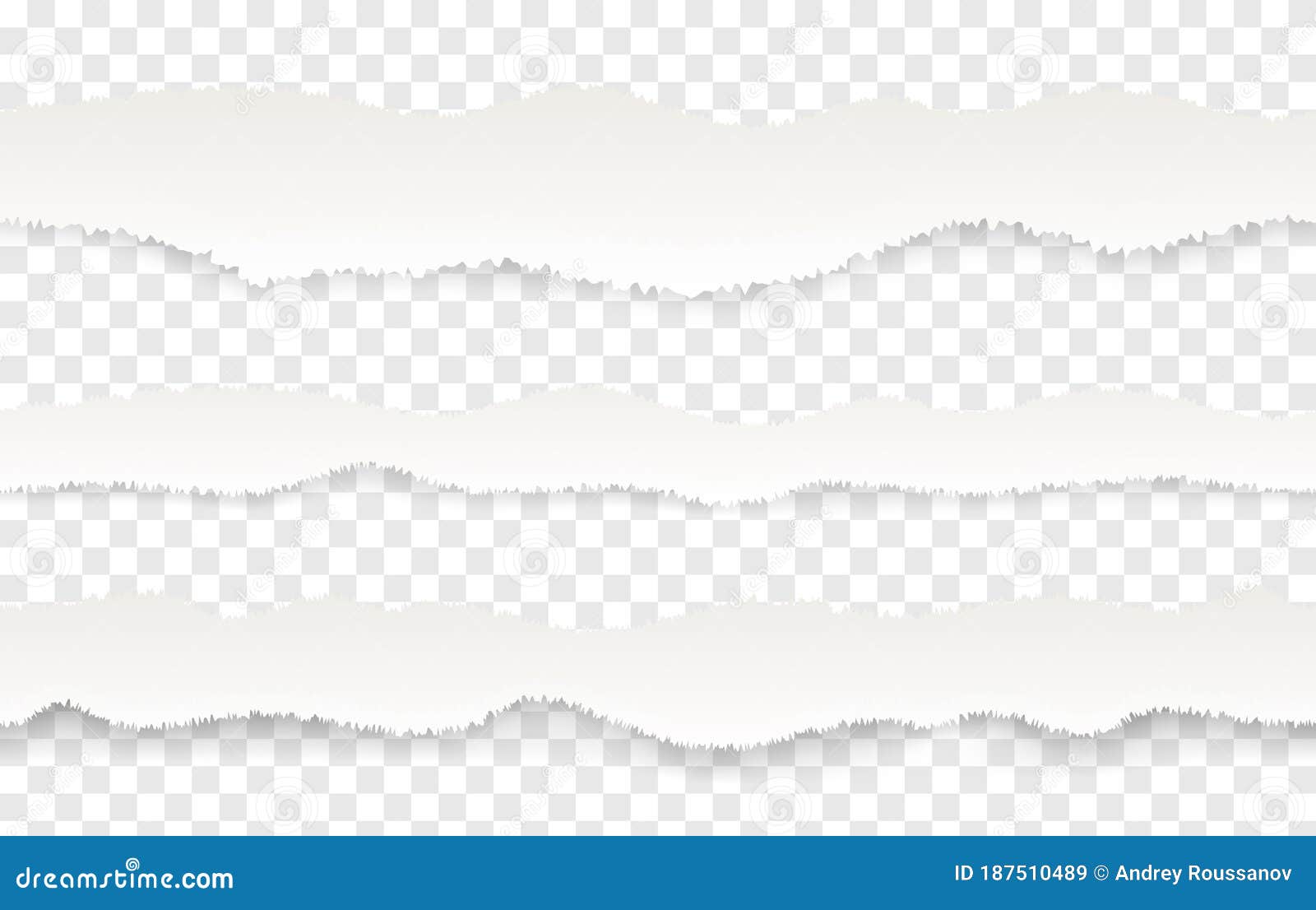 Ripped Pages. Shapes Torn Paper, Elegant Headline Strip. Isolated Gray ...