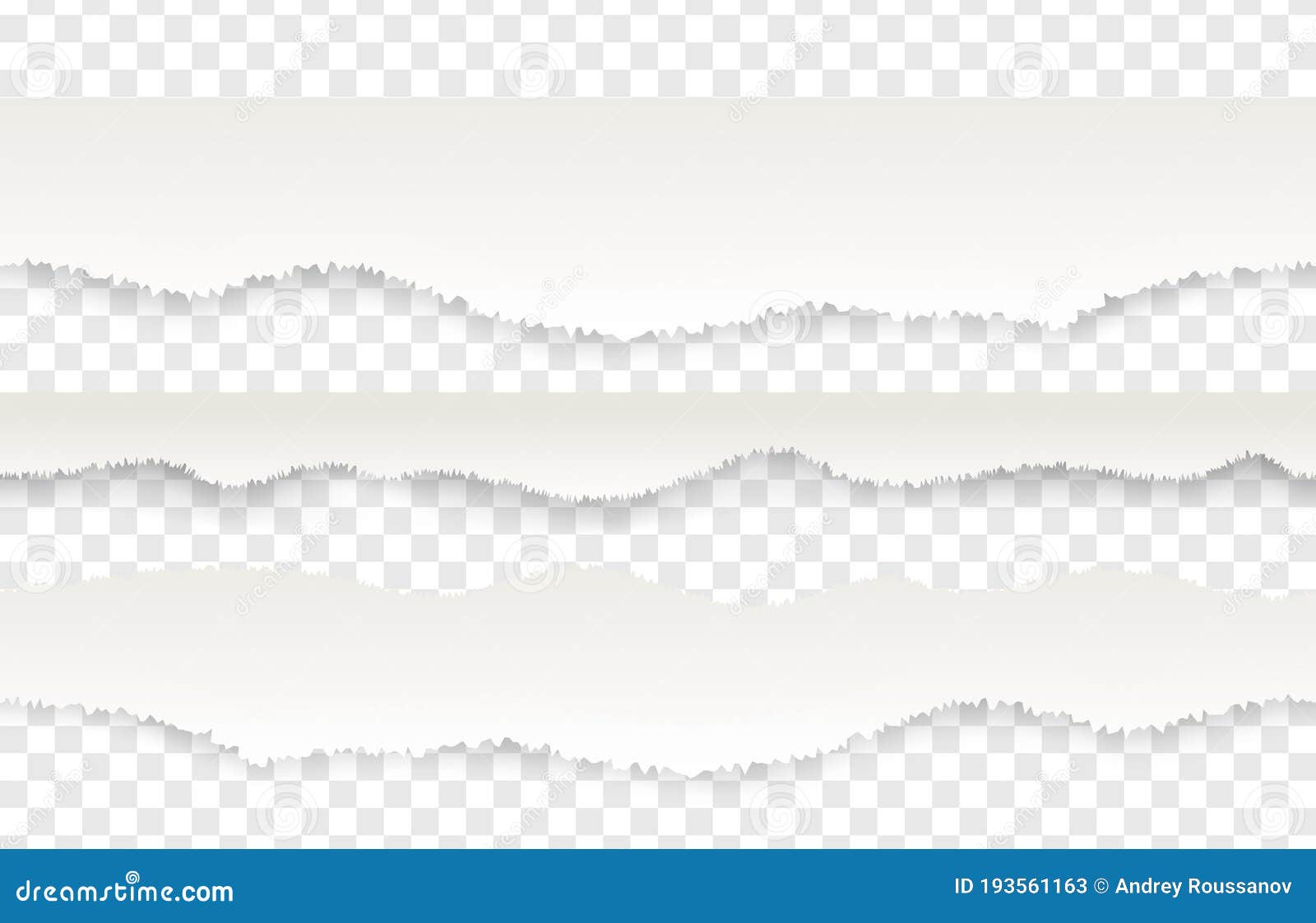 Torn Paper Edge. Realistic Seamless Pattern of Ragged or Ripped Pages ...