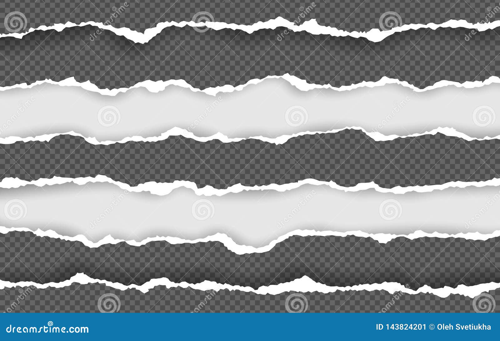 Torn Paper Edge. Torn Paper Stripes. Ripped Squared Horizontal Paper ...