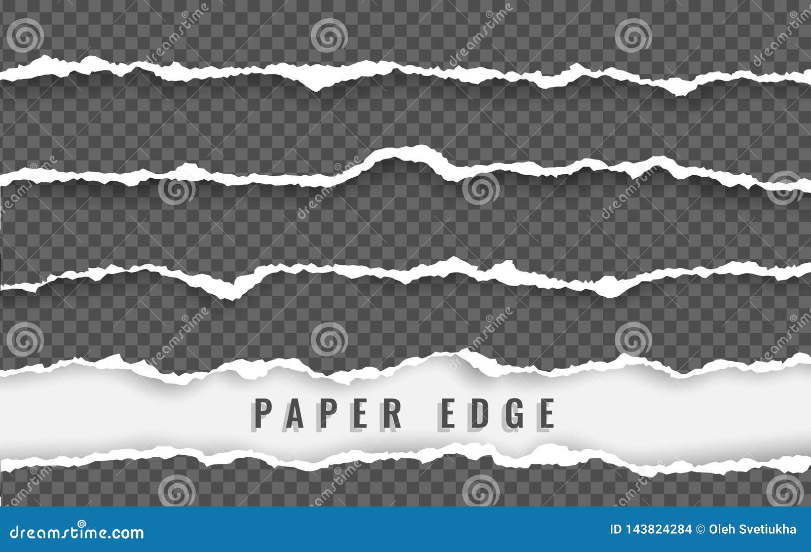 Torn Paper Edge. Torn Paper Stripes. Ripped Squared Horizontal Paper ...