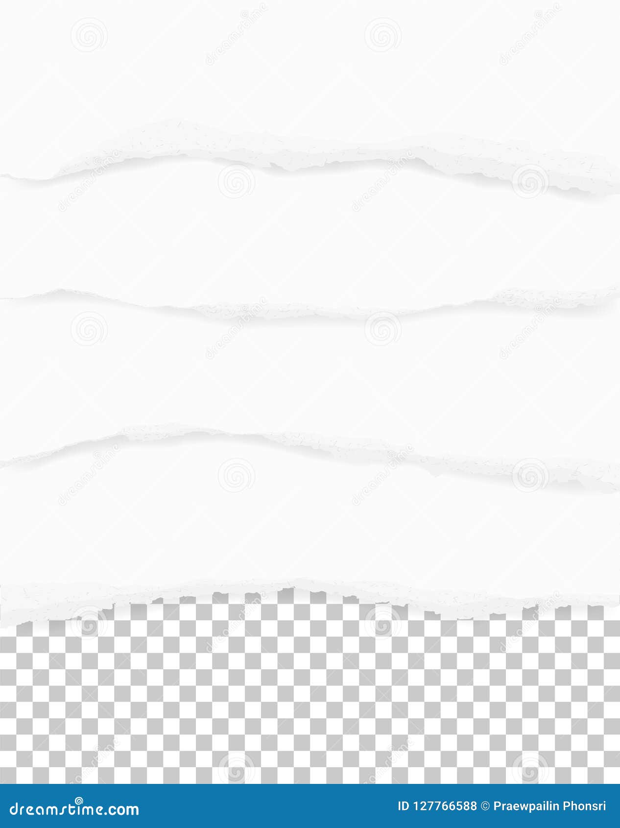 Torn Paper Edges for Background. Ripped Paper Texture on Transparent ...