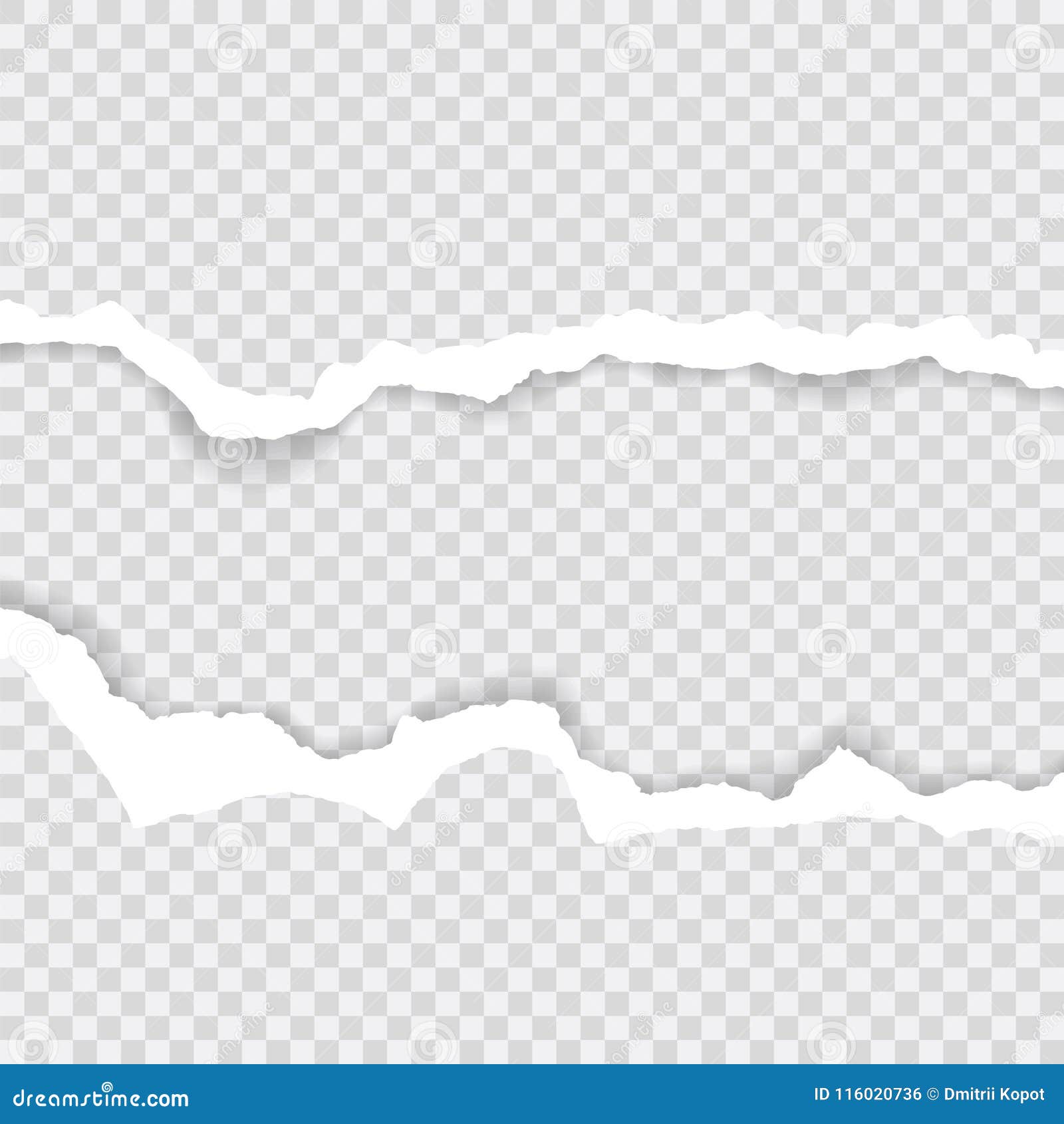 Torn Paper Edges, Background Seamless Horizontally Texture, Vector ... Torn Paper Edges, Background Seamless Horizontally Texture, Vector ...