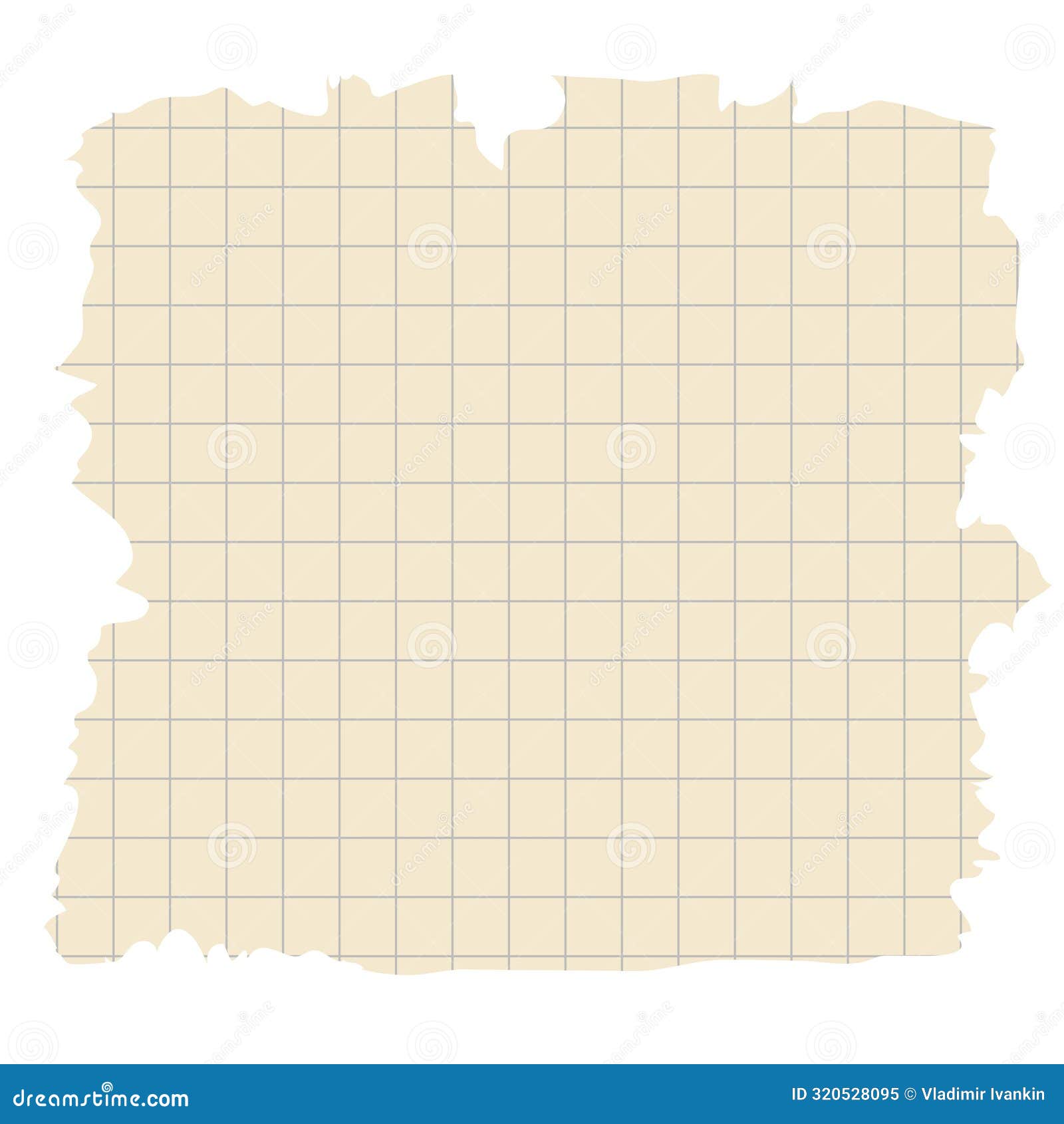 Torn Paper Edges Checkered Background Square Shape Stock Vector ...