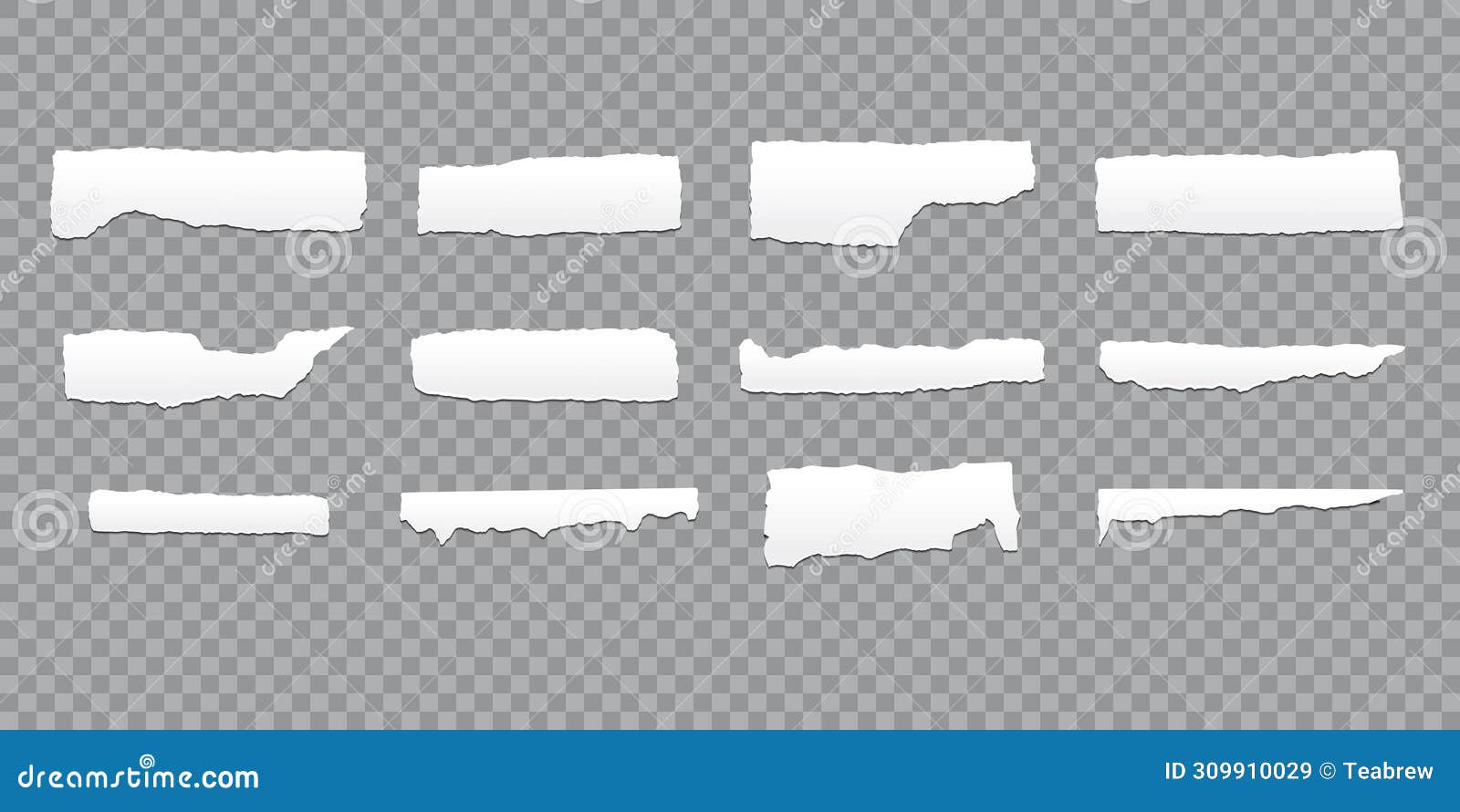 Torn Paper Edges. Empty Vector Design Elements. Stock Vector ...