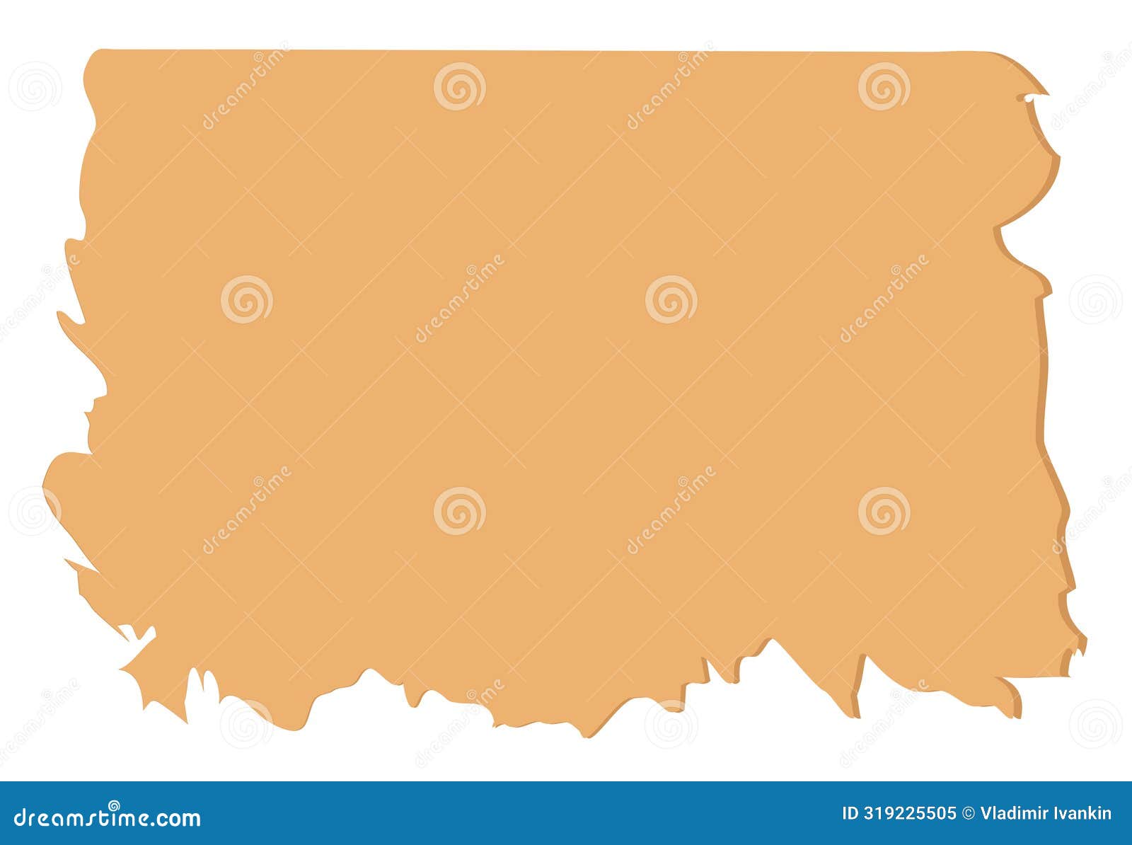 Torn Paper Edges Rectangle Shape Stock Vector - Illustration of edges ...
