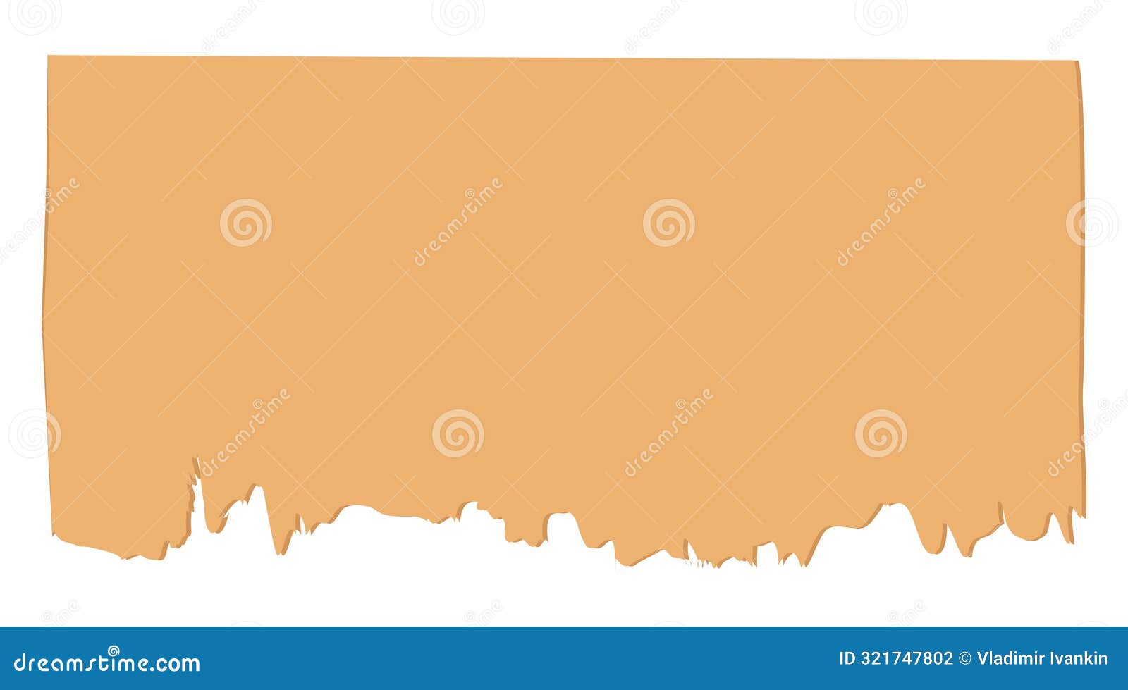 Torn Paper Edges Rectangle Shape Stock Vector - Illustration of edges ...