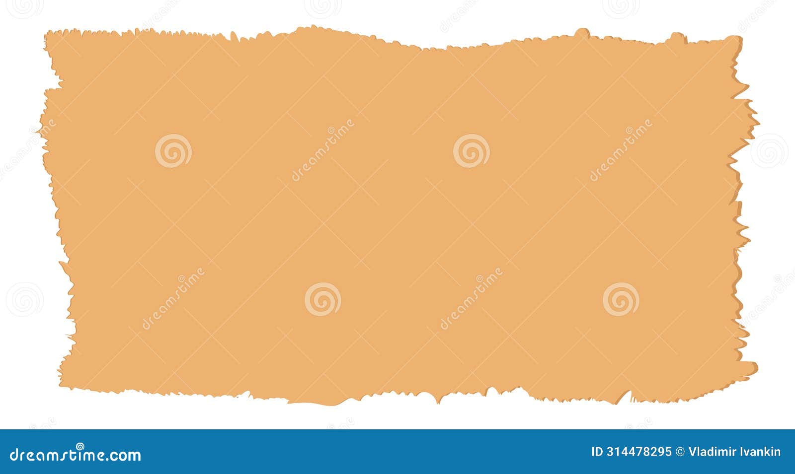 Torn Paper Edges Rectangle Shape Stock Illustration - Illustration of ...