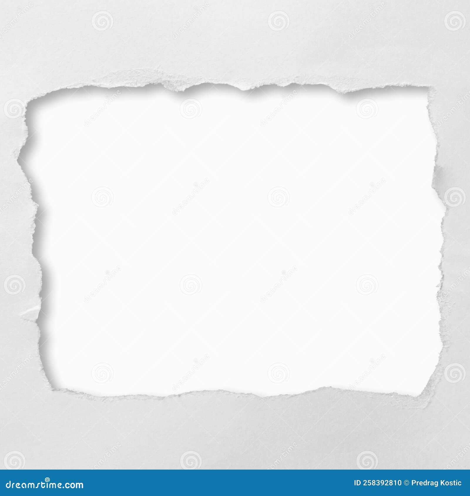 Torn Paper in the Form of a Frame Stock Illustration - Illustration of ...