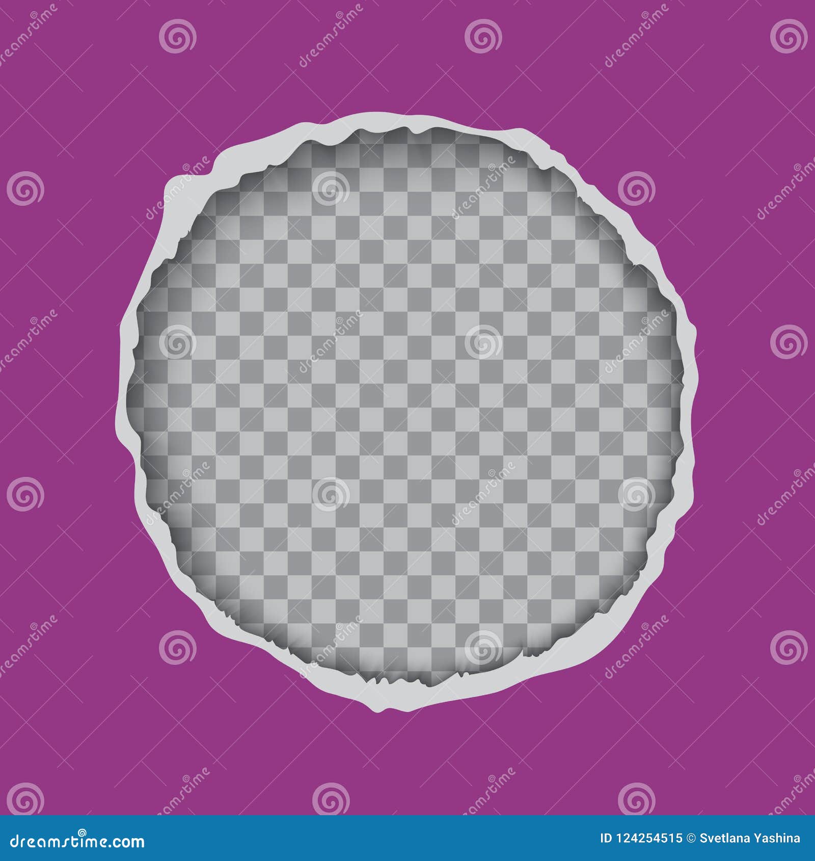 Torn Paper Frame with Ripped Edges Realistic Vector Illustration Stock ...