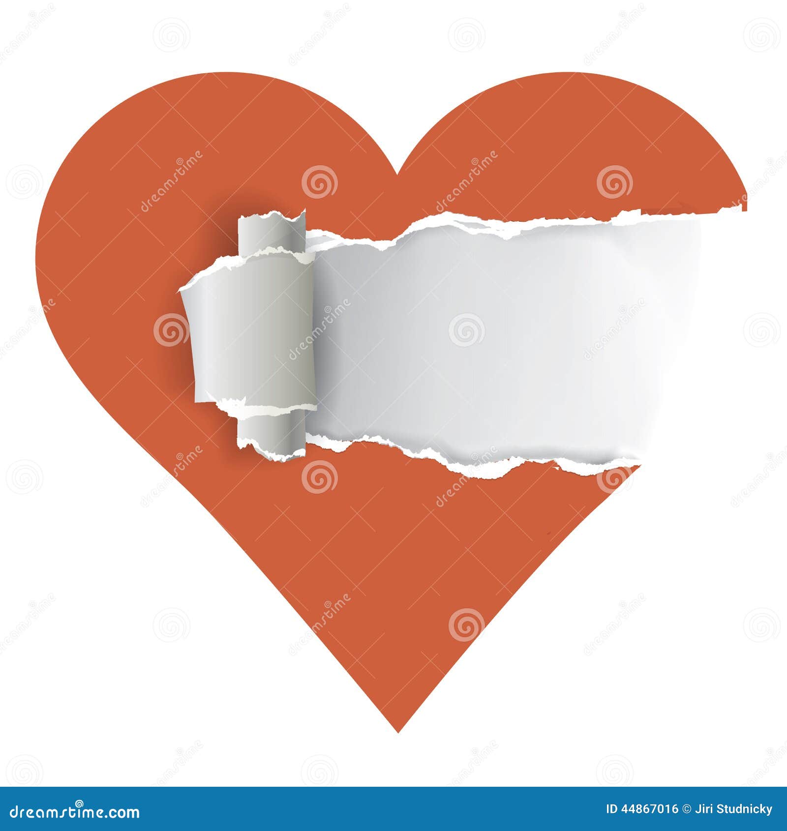 Torn paper Heart stock vector. Illustration of paper - 44867016