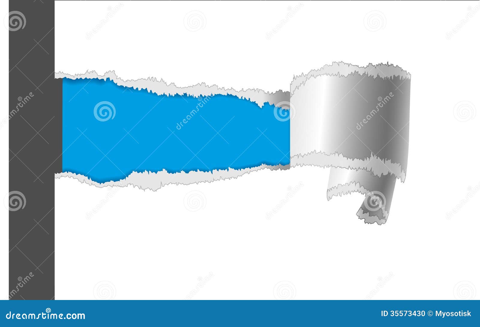 Torn paper label stock vector. Illustration of idea, banner - 35573430