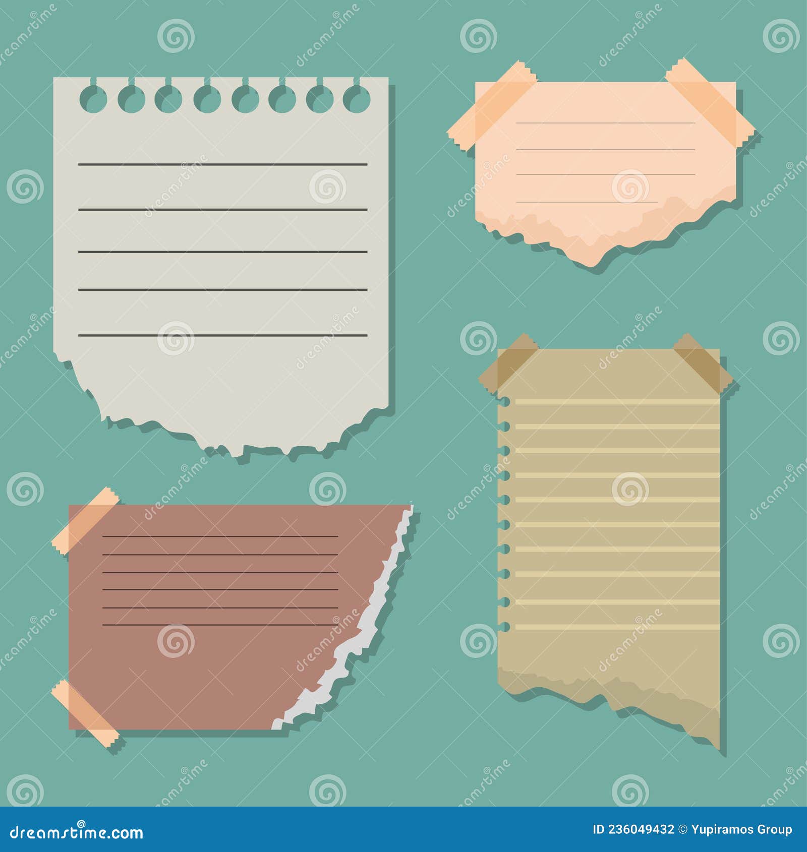 Torn paper icons stock vector. Illustration of design - 236049432