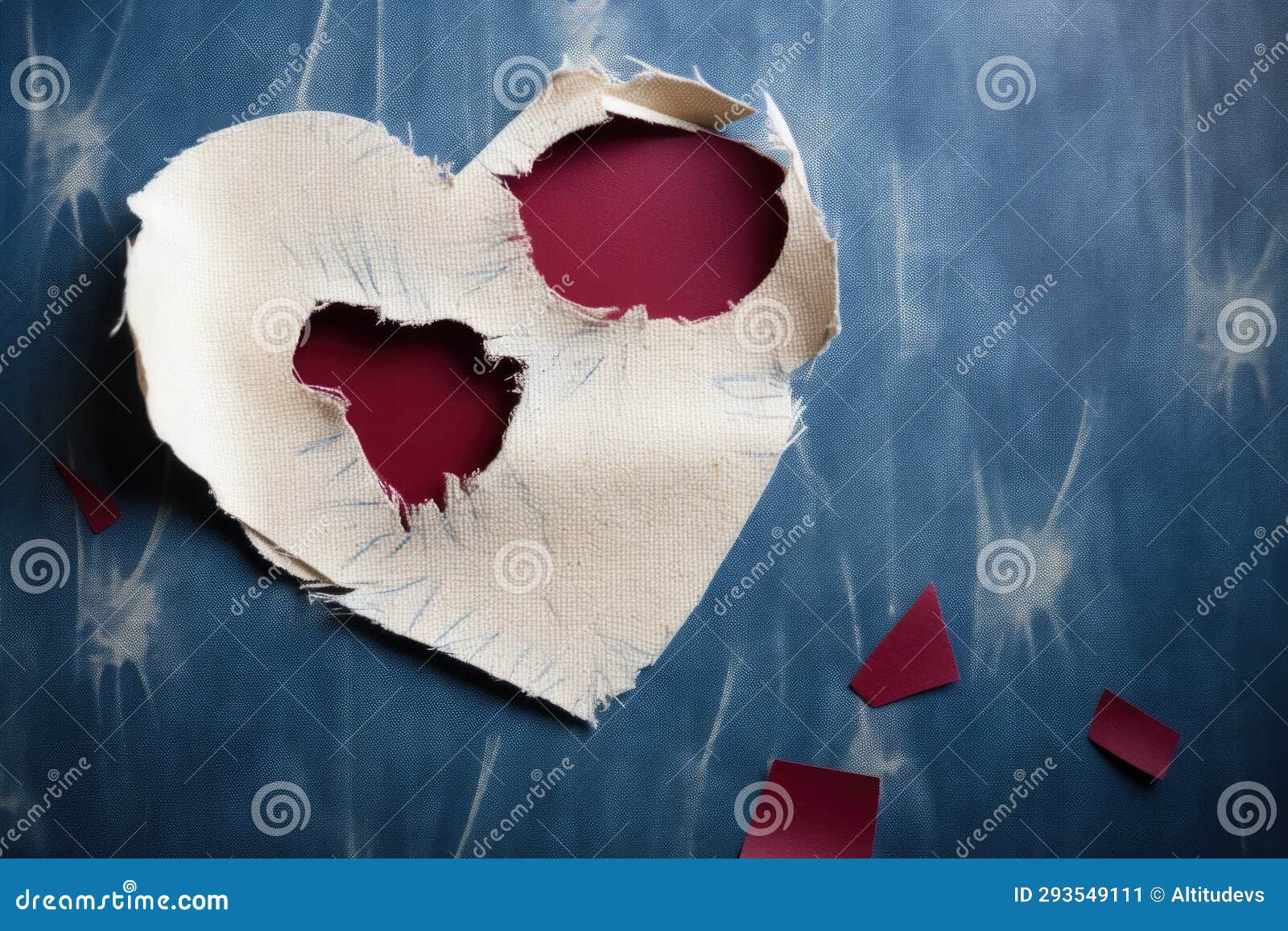 Torn Paper Mended with a Heart-shaped Patch Stock Image - Image of ...