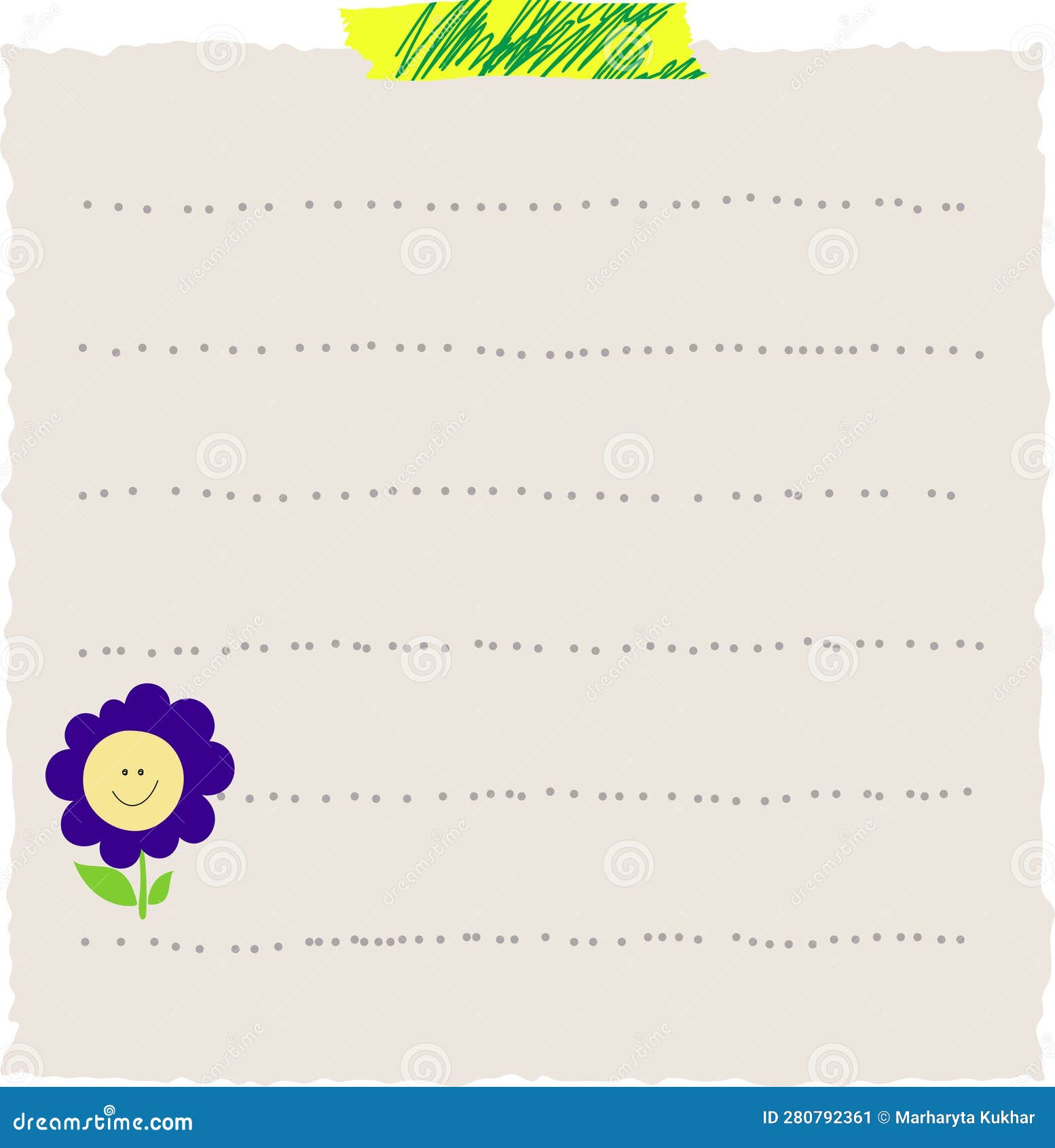 Torn Paper Note. Hand Drawn Sticker for Planner, Scrapbook, Diary ...