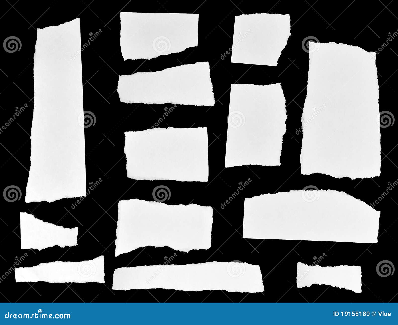 Torn Paper Note Pieces stock photo. Image of grunge, background - 19158180