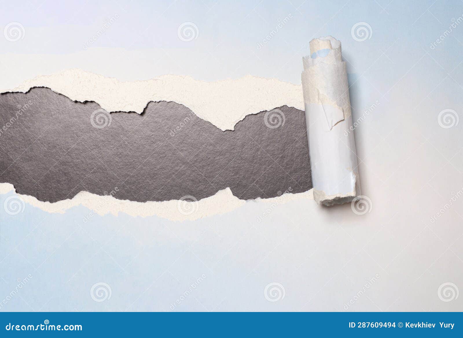 Torn Paper with Opening Showing Black Background. Stock Photo - Image ...