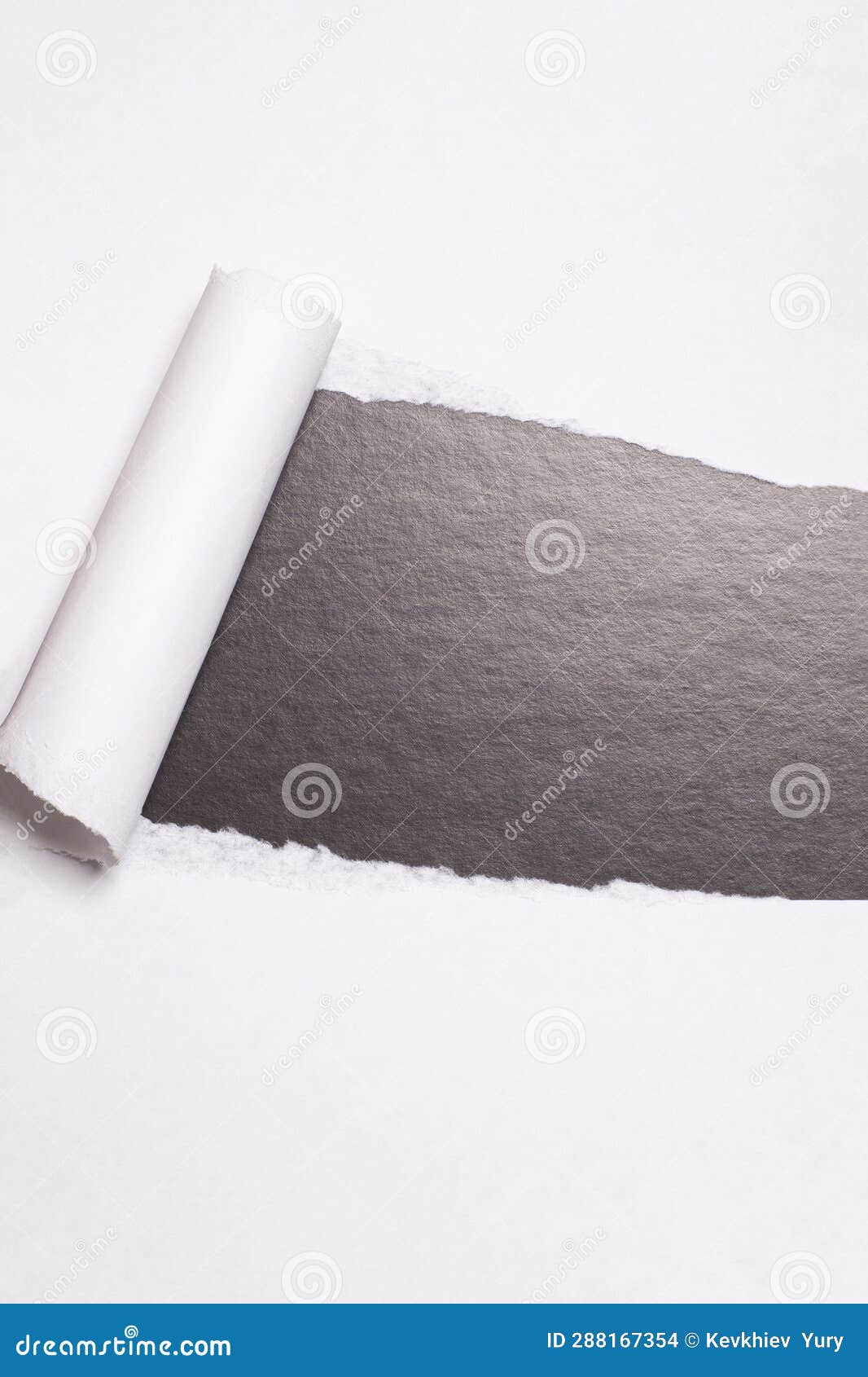 Torn Paper with Opening Showing Black Background. Stock Photo - Image ...
