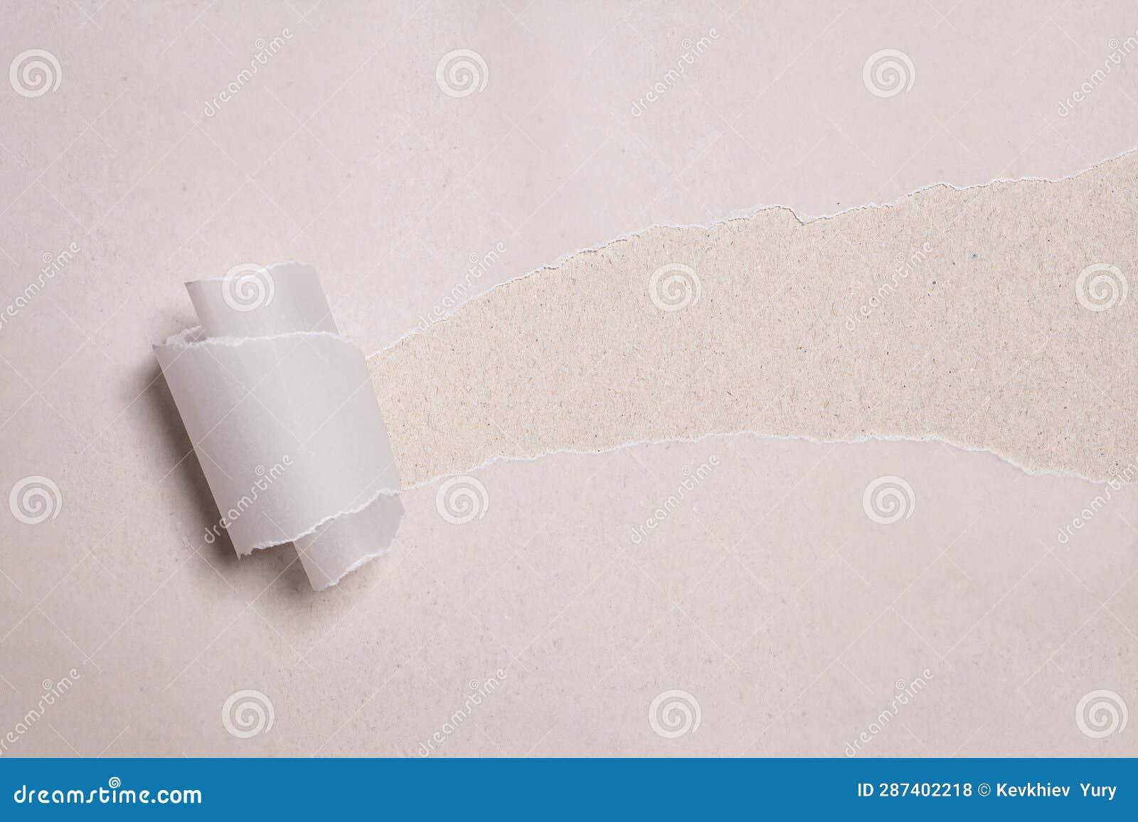Torn Paper with Opening Showing White Background. Stock Photo - Image ...