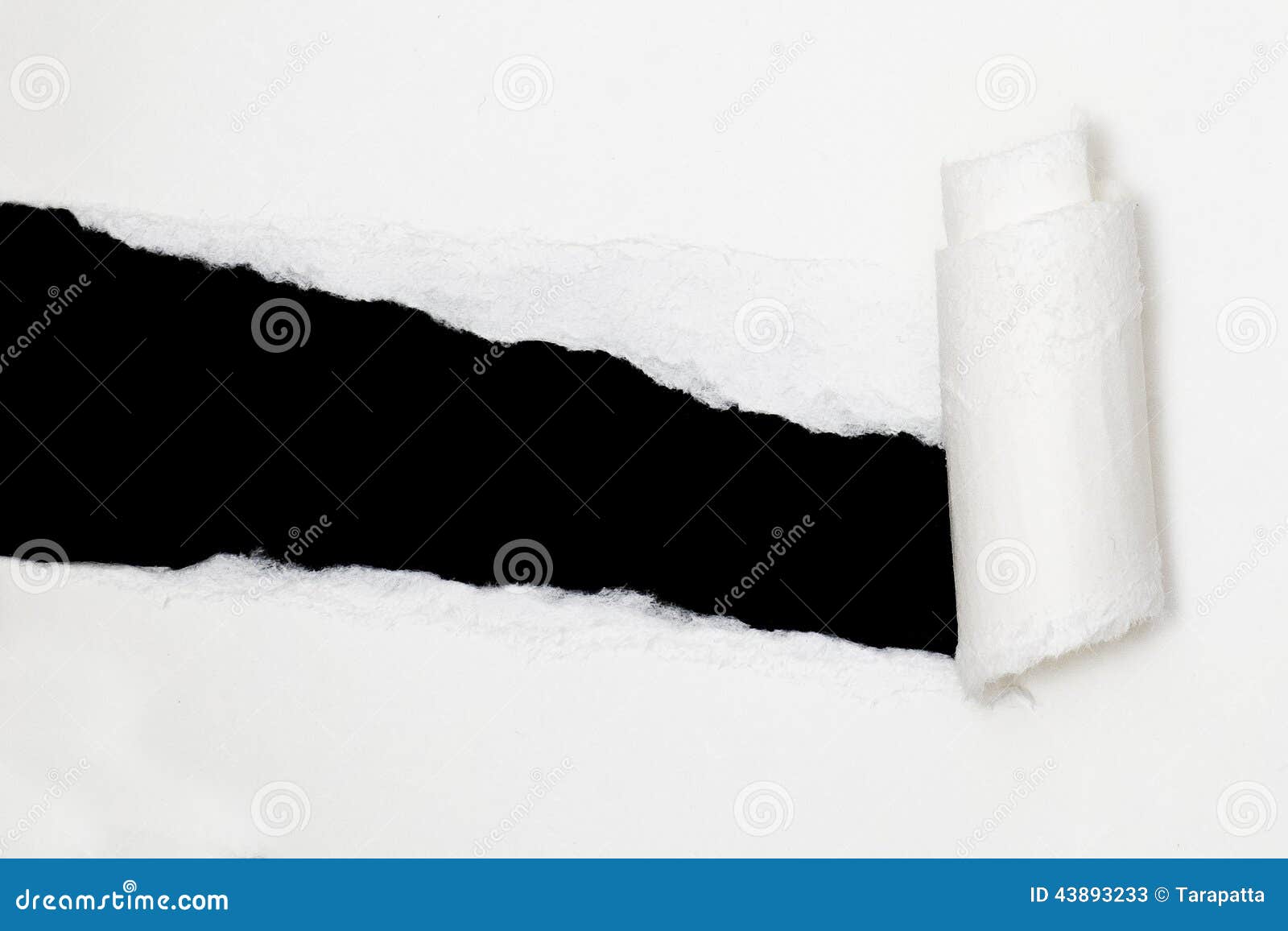Torn Paper Peeled Off on Black Background Stock Image - Image of ...
