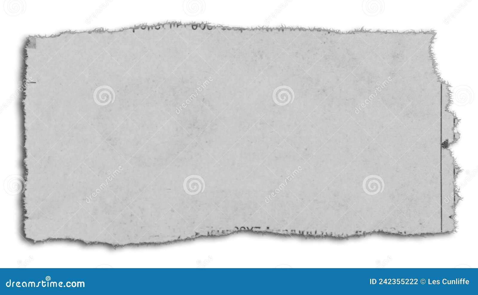 Torn paper piece stock photo. Image of newspaper, close - 242355222