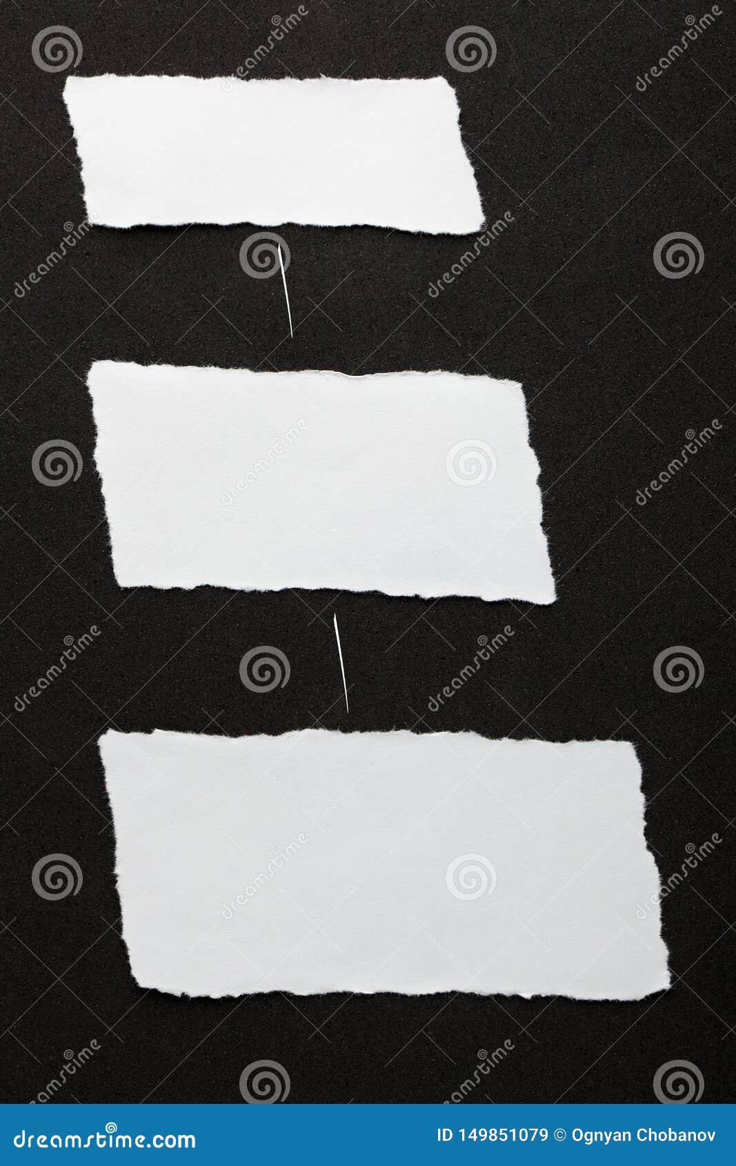 Torn Paper Pieces stock image. Image of objects, notice - 149851079